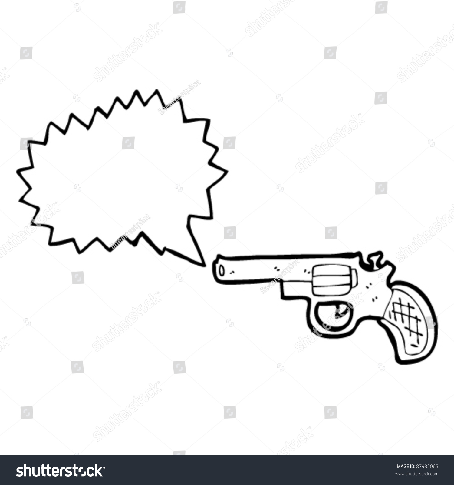 Shooting Gun Cartoon Stock Vector Illustration 87932065 : Shutterstock