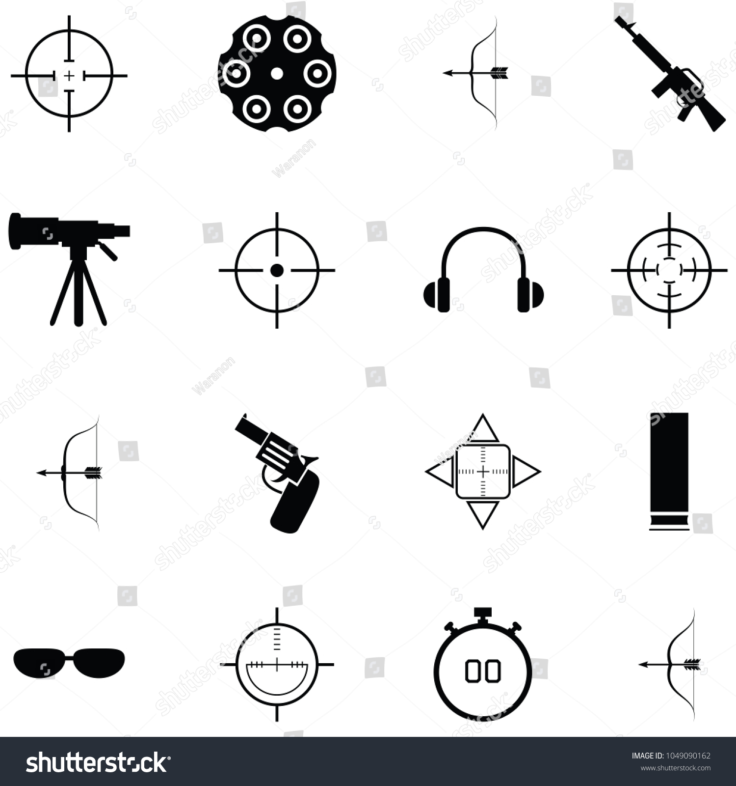 Shooting Range Icon Set Stock Vector (Royalty Free) 1049090162 ...