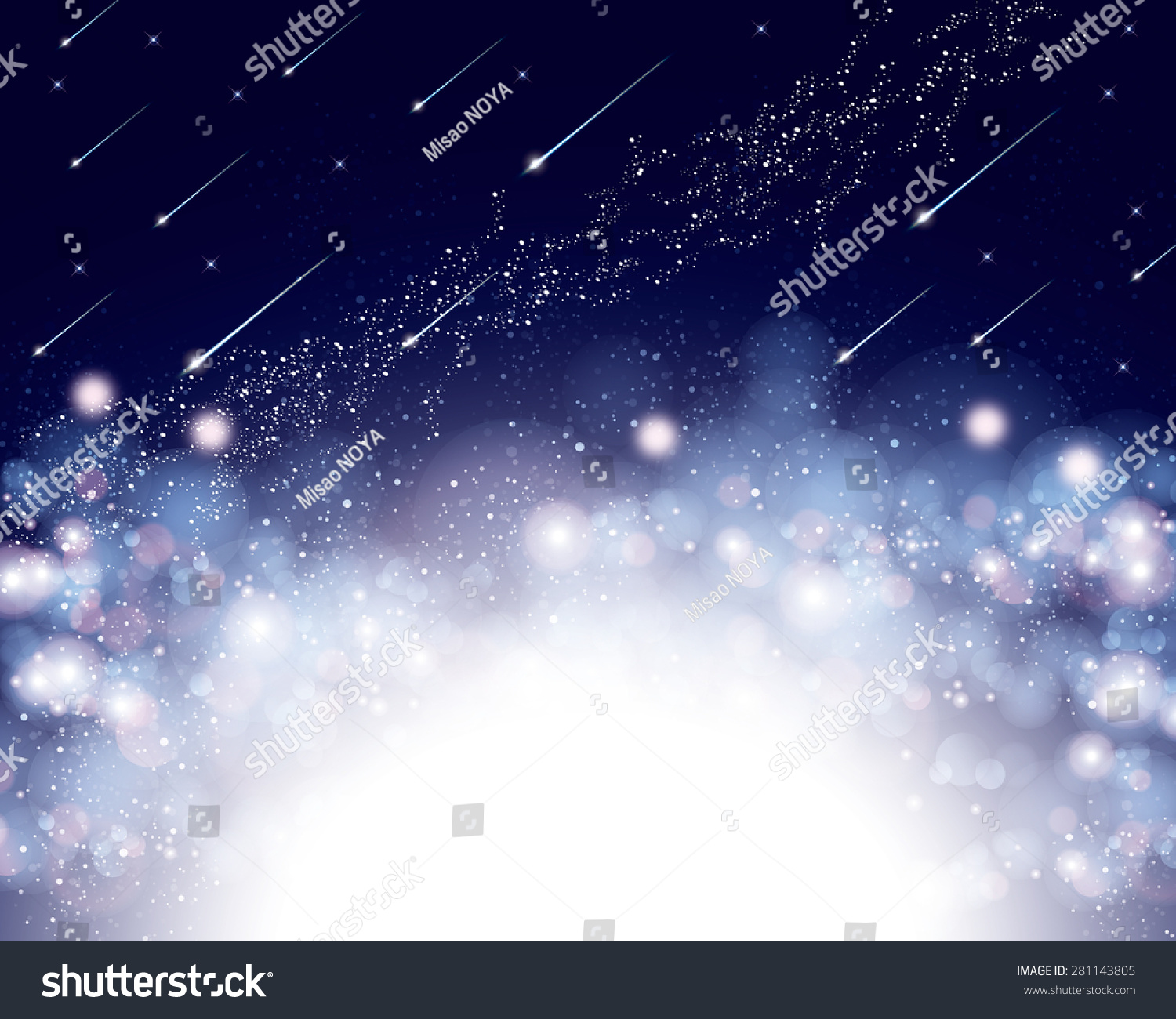 Shooting Star Background Stock Vector (Royalty Free) 281143805 ...
