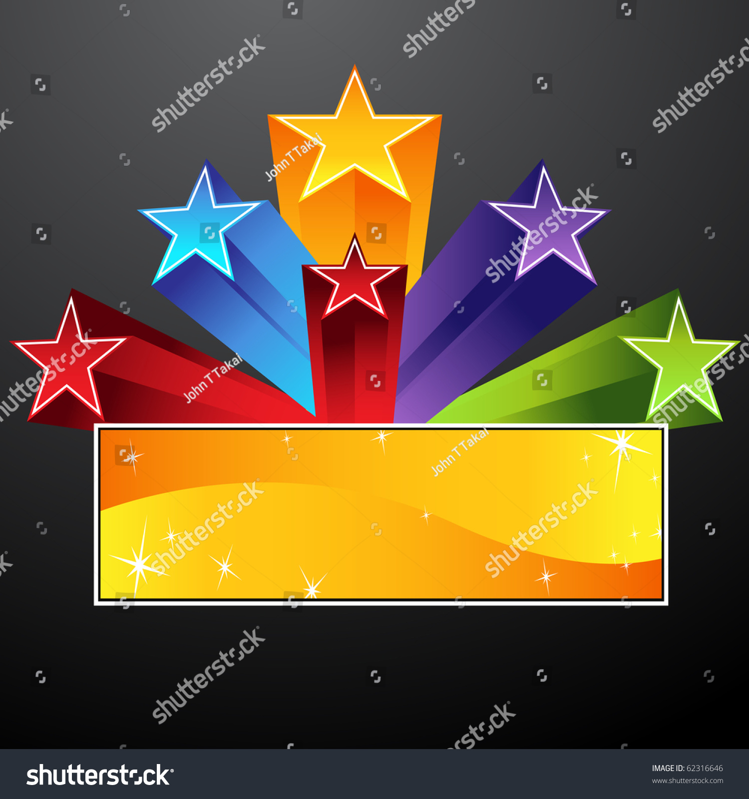 Shooting Star Banner Stock Vector Illustration 62316646 : Shutterstock