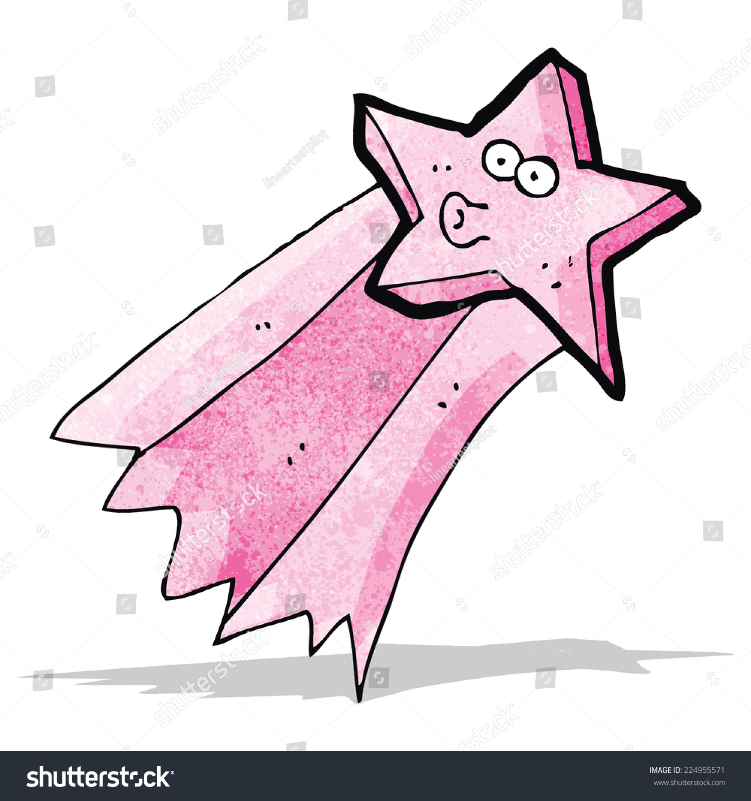 Shooting Star Cartoon Stock Vector (Royalty Free) 224955571 | Shutterstock