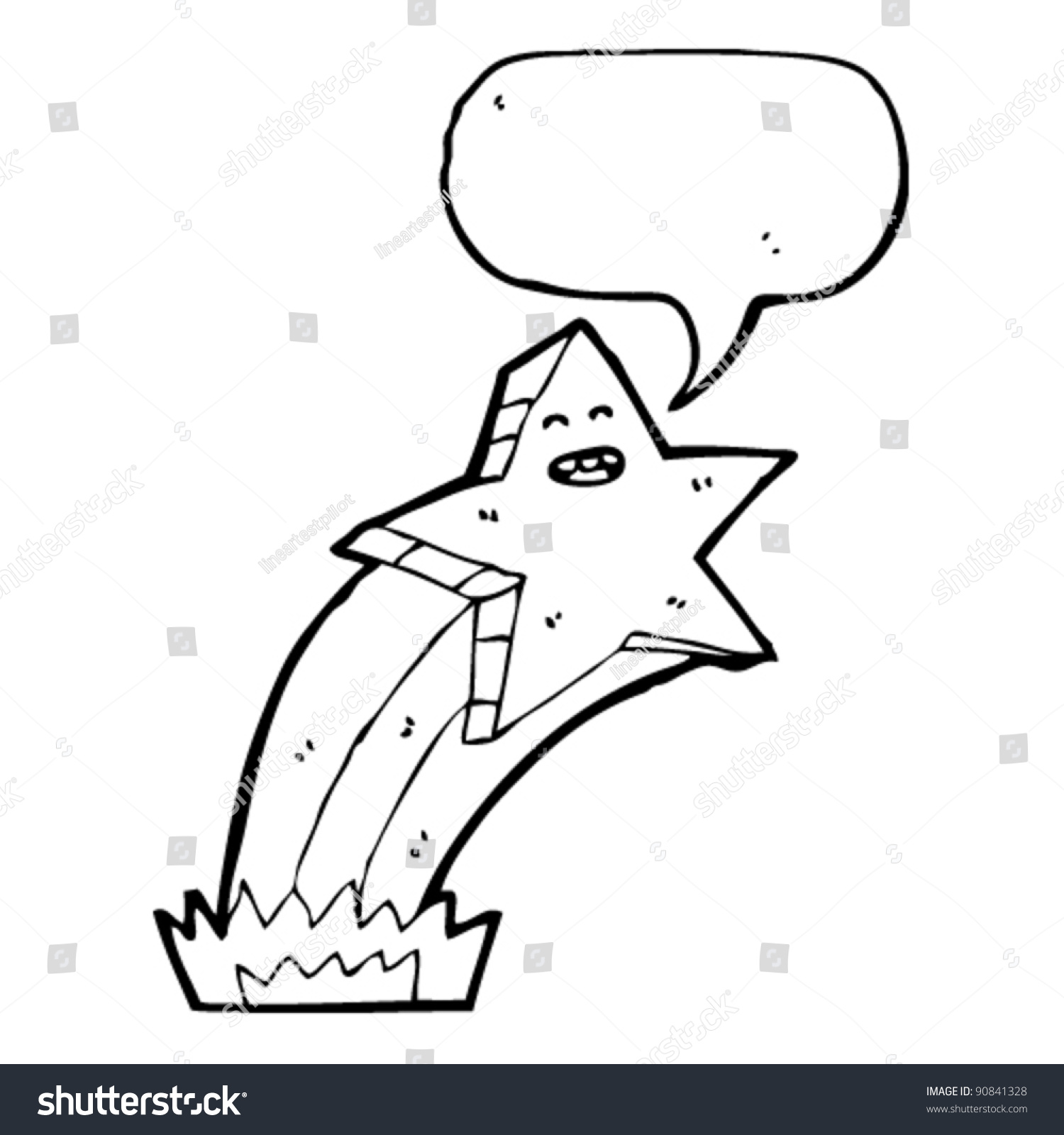 Shooting Star Cartoon Character Stock Vector (Royalty Free) 90841328 ...