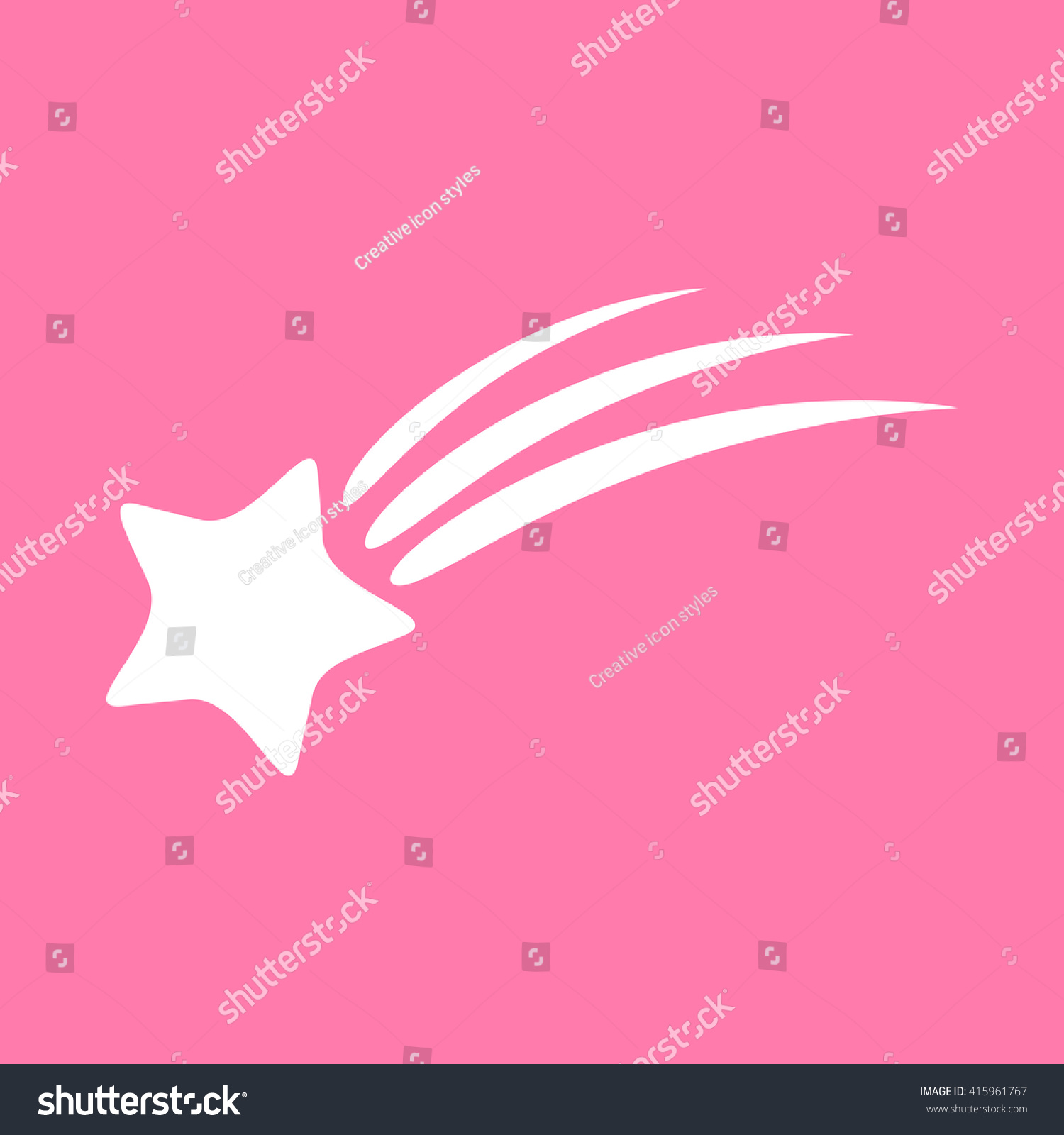 Shooting Star Icon Stock Vector (Royalty Free) 415961767