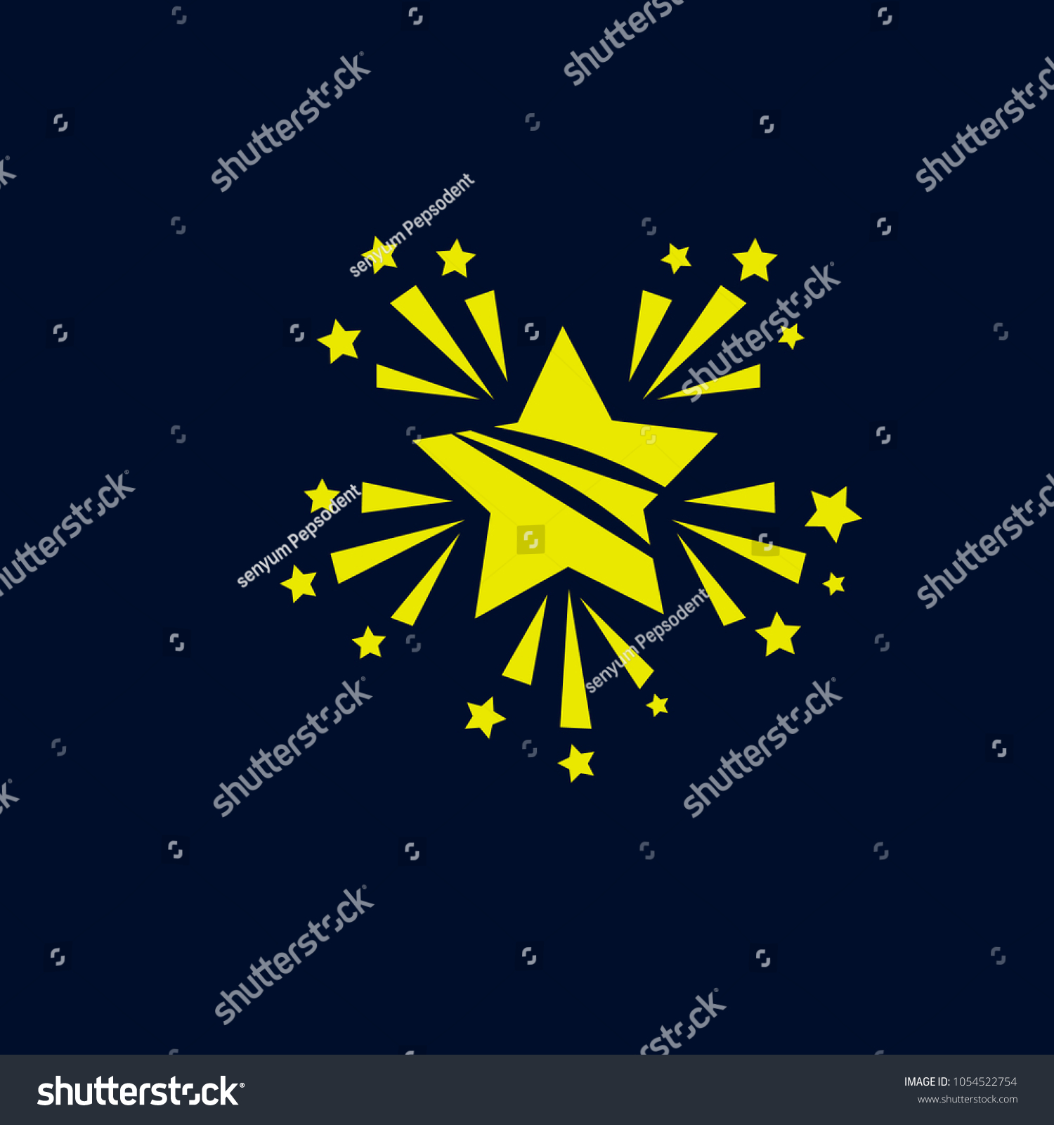 Shooting Star Logo Icon Stock Vector (Royalty Free) 1054522754