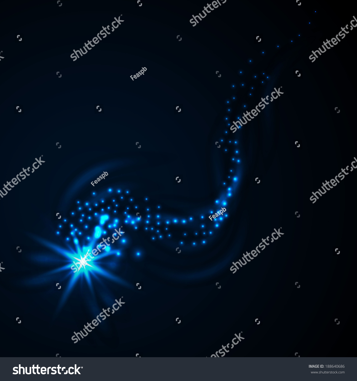 Shooting Star Vector Illustration Stock Vector (Royalty Free) 188640686