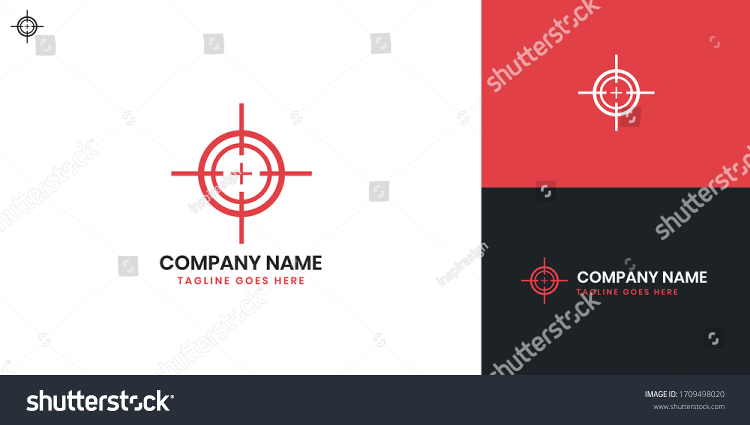 Shooting Target Logo All Elements On Stock Vector (Royalty Free) 1709498020