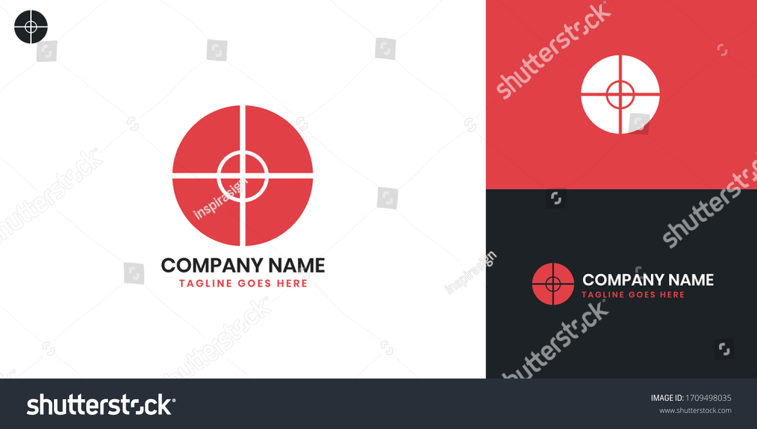 Shooting Target Logo All Elements On Stock Vector (Royalty Free ...