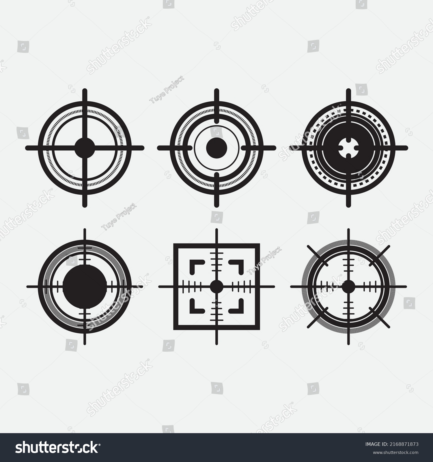 Shooting Target Vector Illustration Creative Design Stock Vector ...