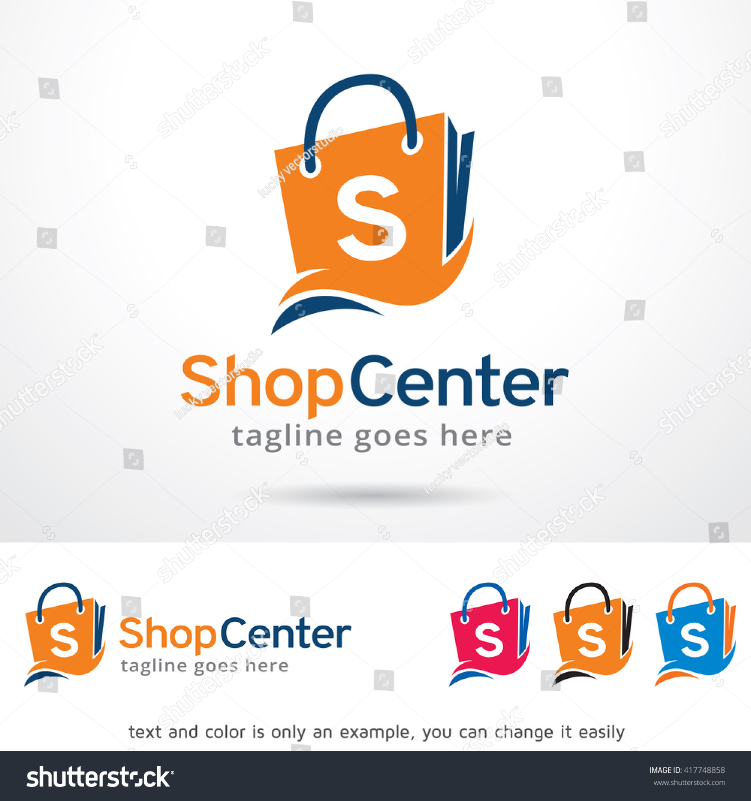 Shop Center Logo Template Design Vector Stock Vector (Royalty Free ...