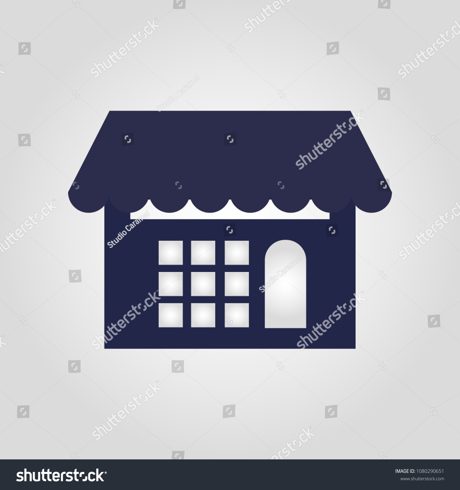 Shop Front Showcase Isolated Flat Vector Stock Vector (Royalty Free ...
