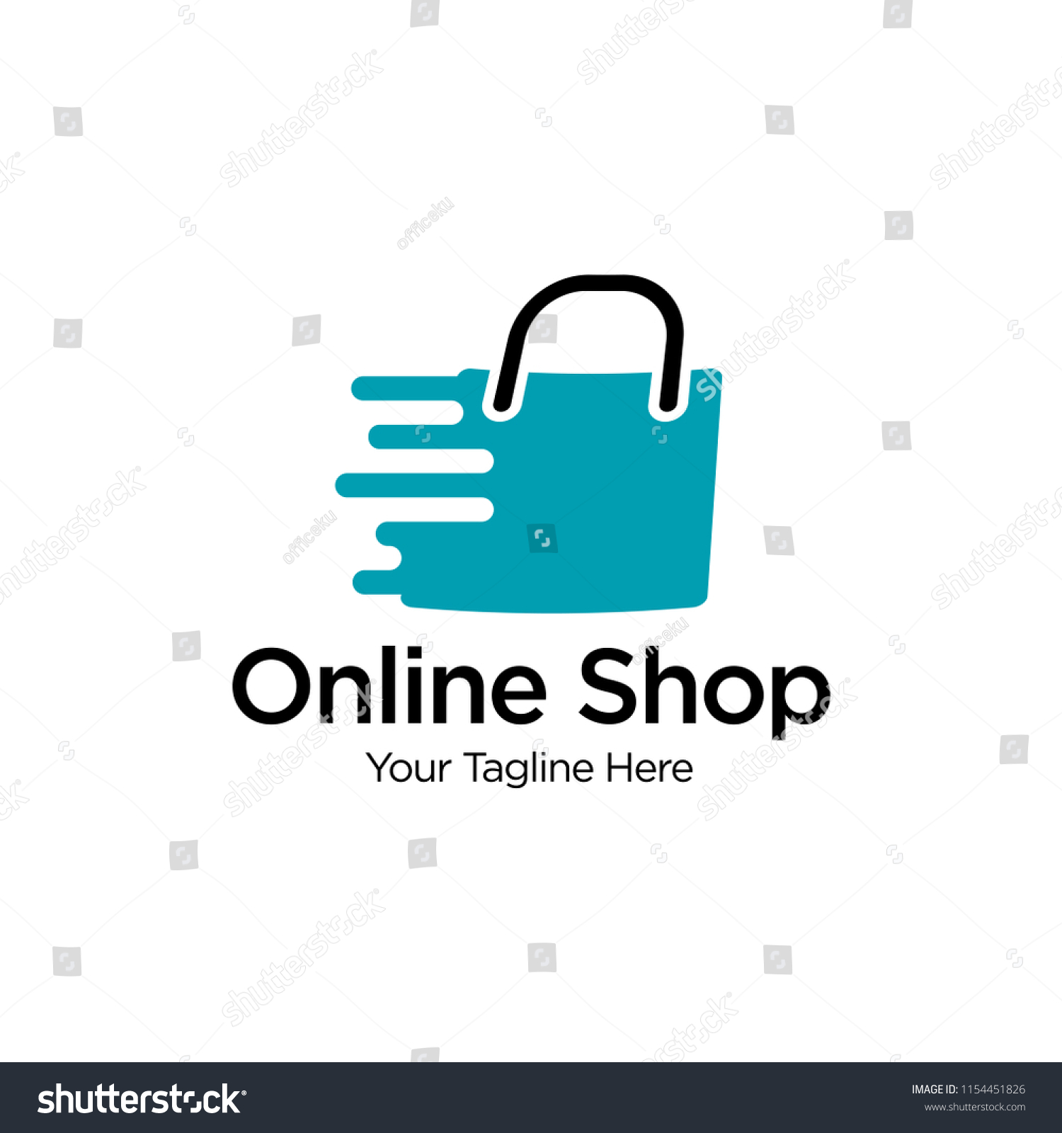 Shop Logo Design Vector: vector de stock (libre de regalías) 1154451826