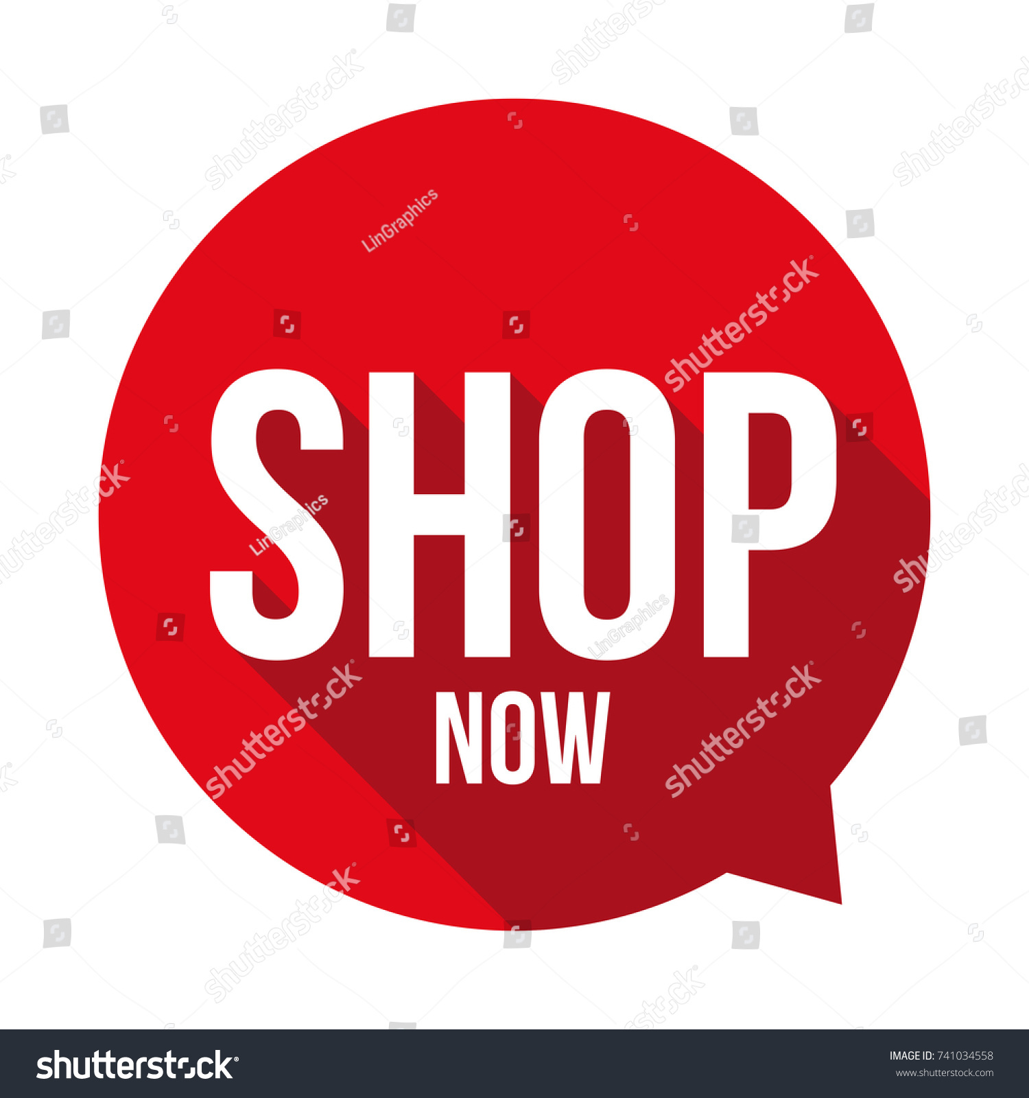 Shop Now Sign Button Speech Bubble Stock Vector (Royalty Free) 741034558