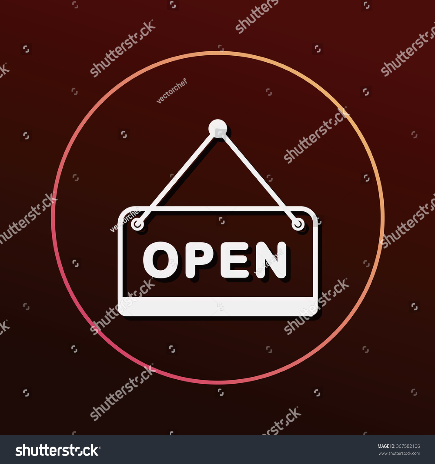 Shop Open Icon Stock Vector (Royalty Free) 367582106 | Shutterstock