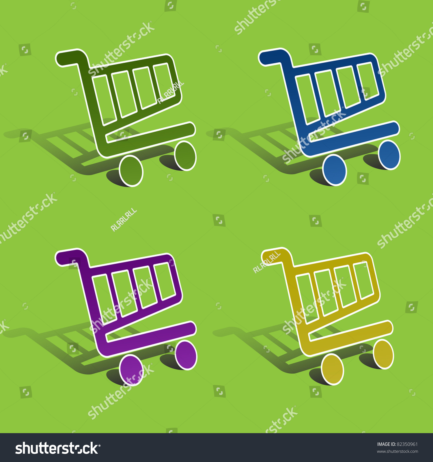 Shopping Carts Vector Set Stock Vector (Royalty Free) 82350961 ...