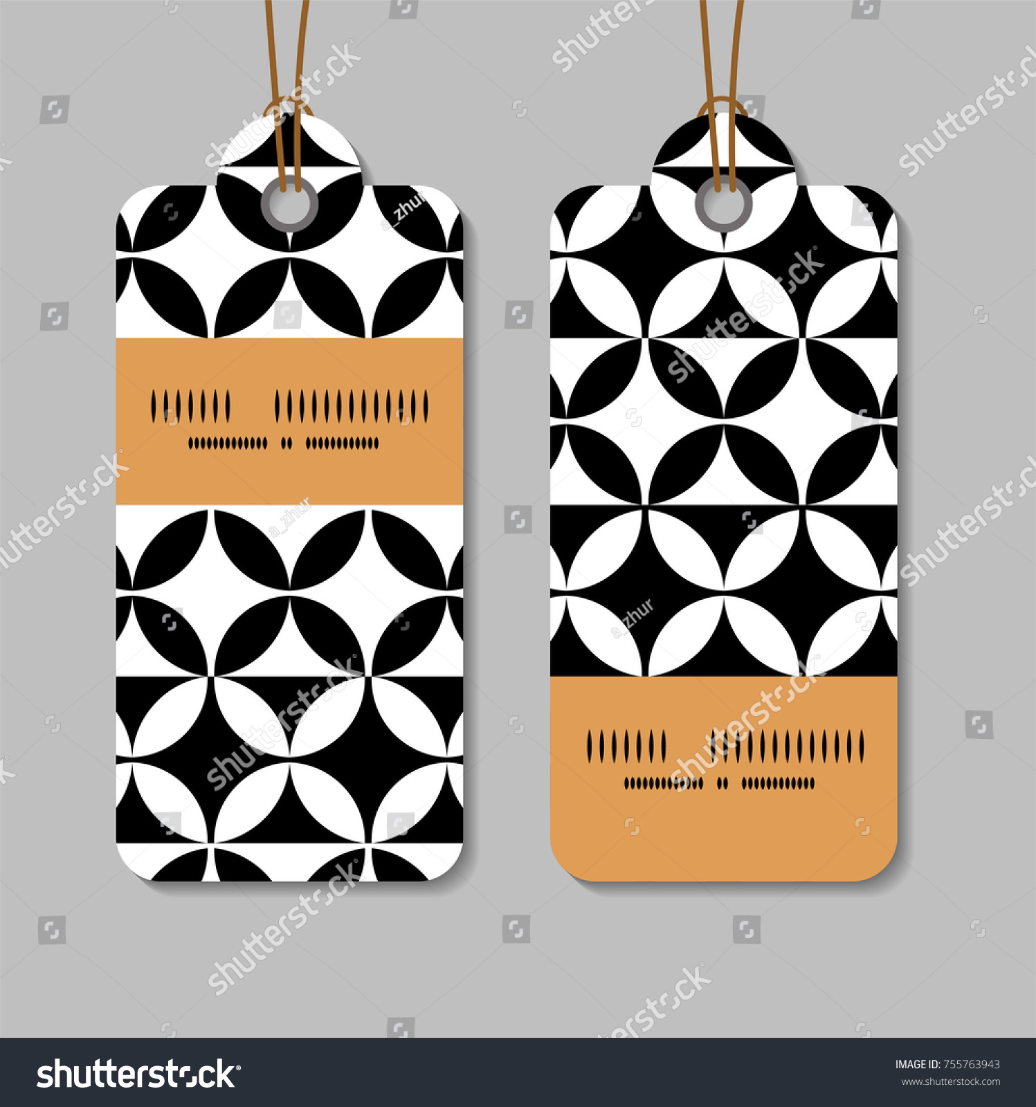 Shopping Labels On Abstract Geometric Pattern Stock Vector (Royalty ...