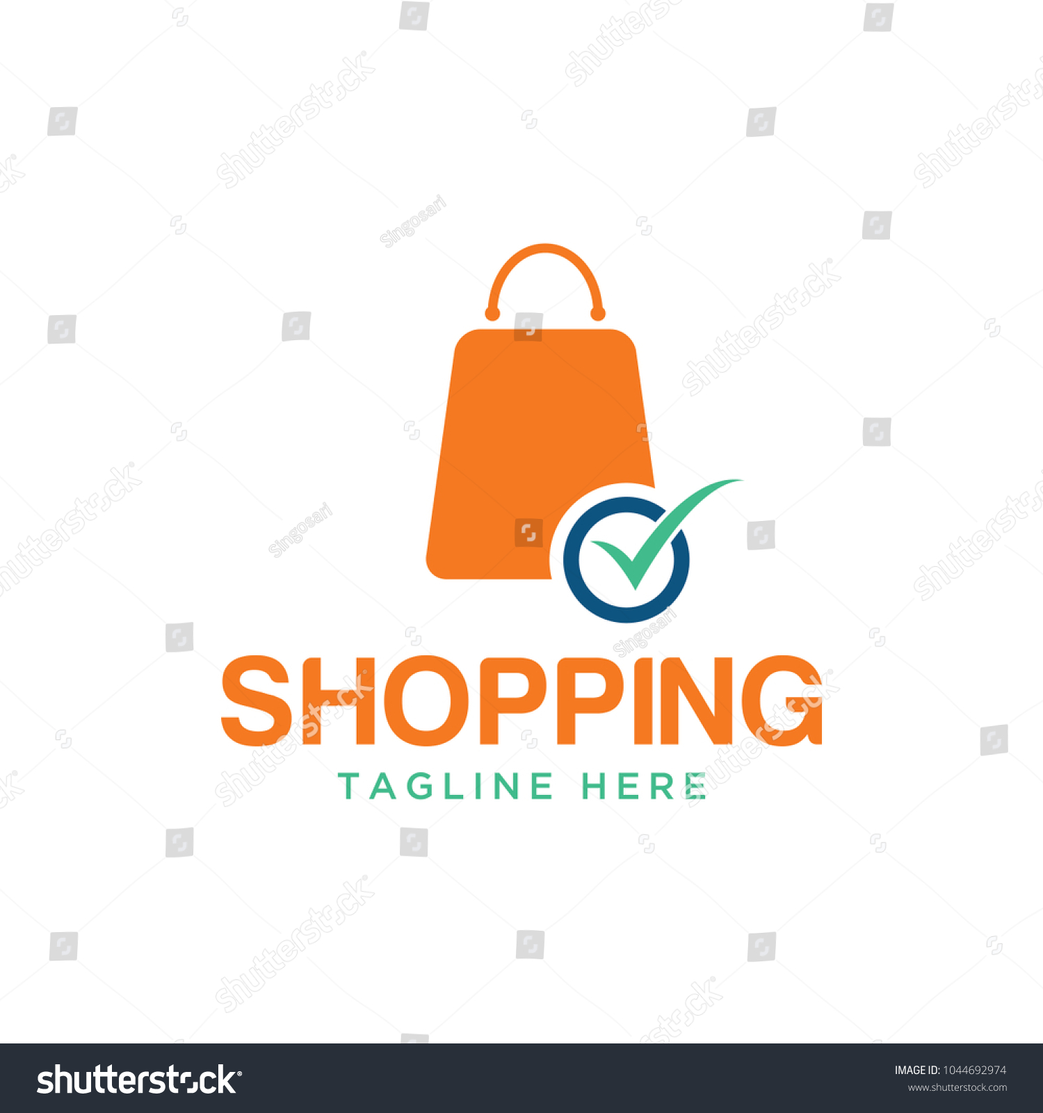 Shopping Logo Design Template Stock Vector (Royalty Free) 1044692974 ...
