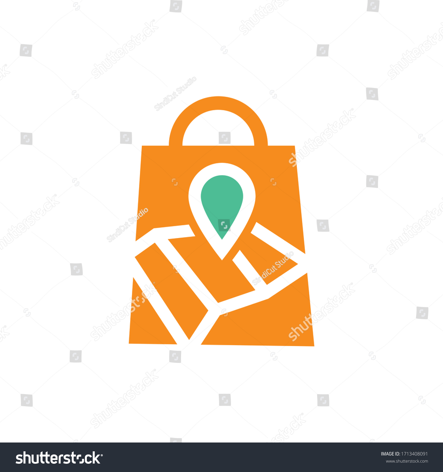 Shopping Map Logo Vector Shopping Logo Stock Vector (Royalty Free ...