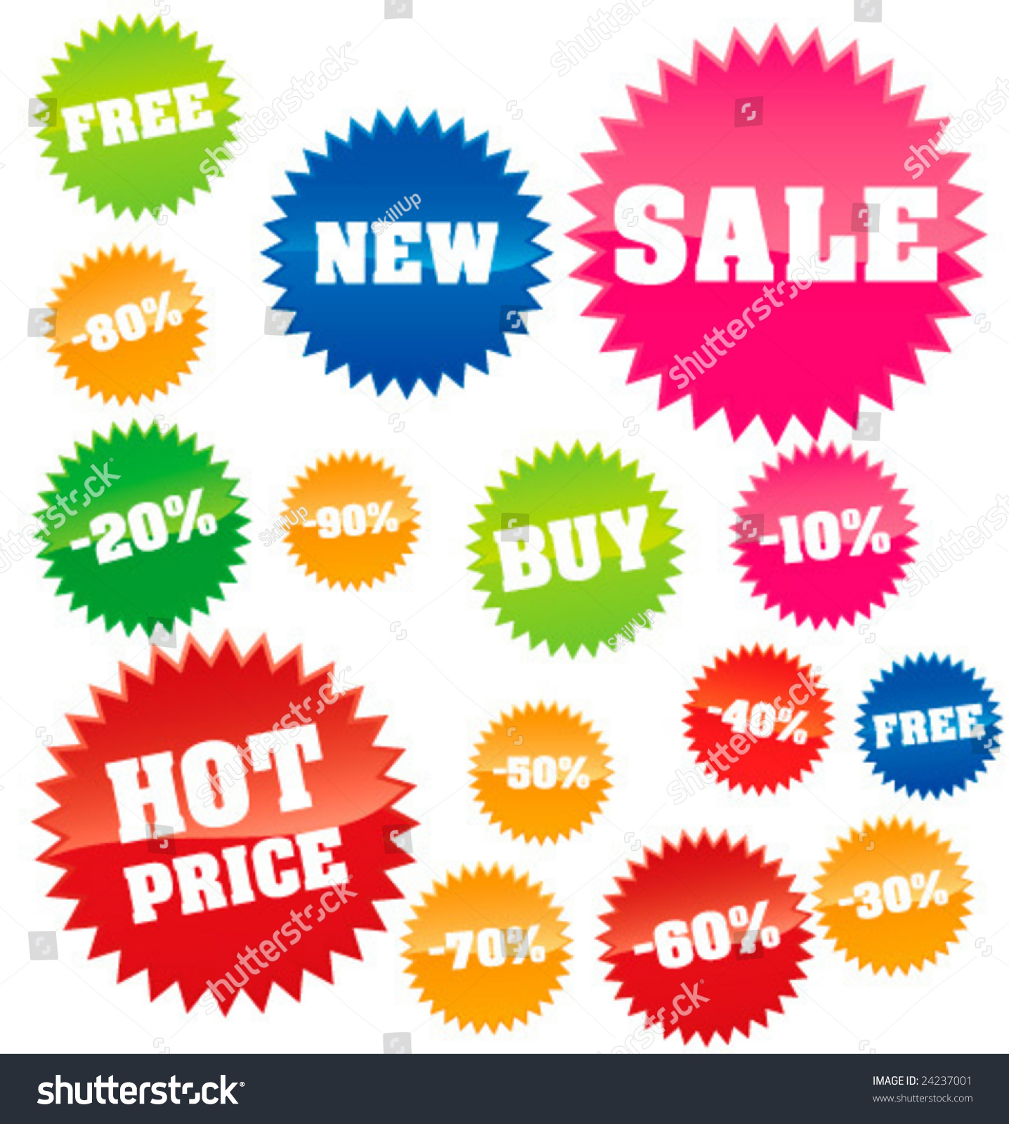 Shopping Marks Stock Vector Illustration 24237001 : Shutterstock