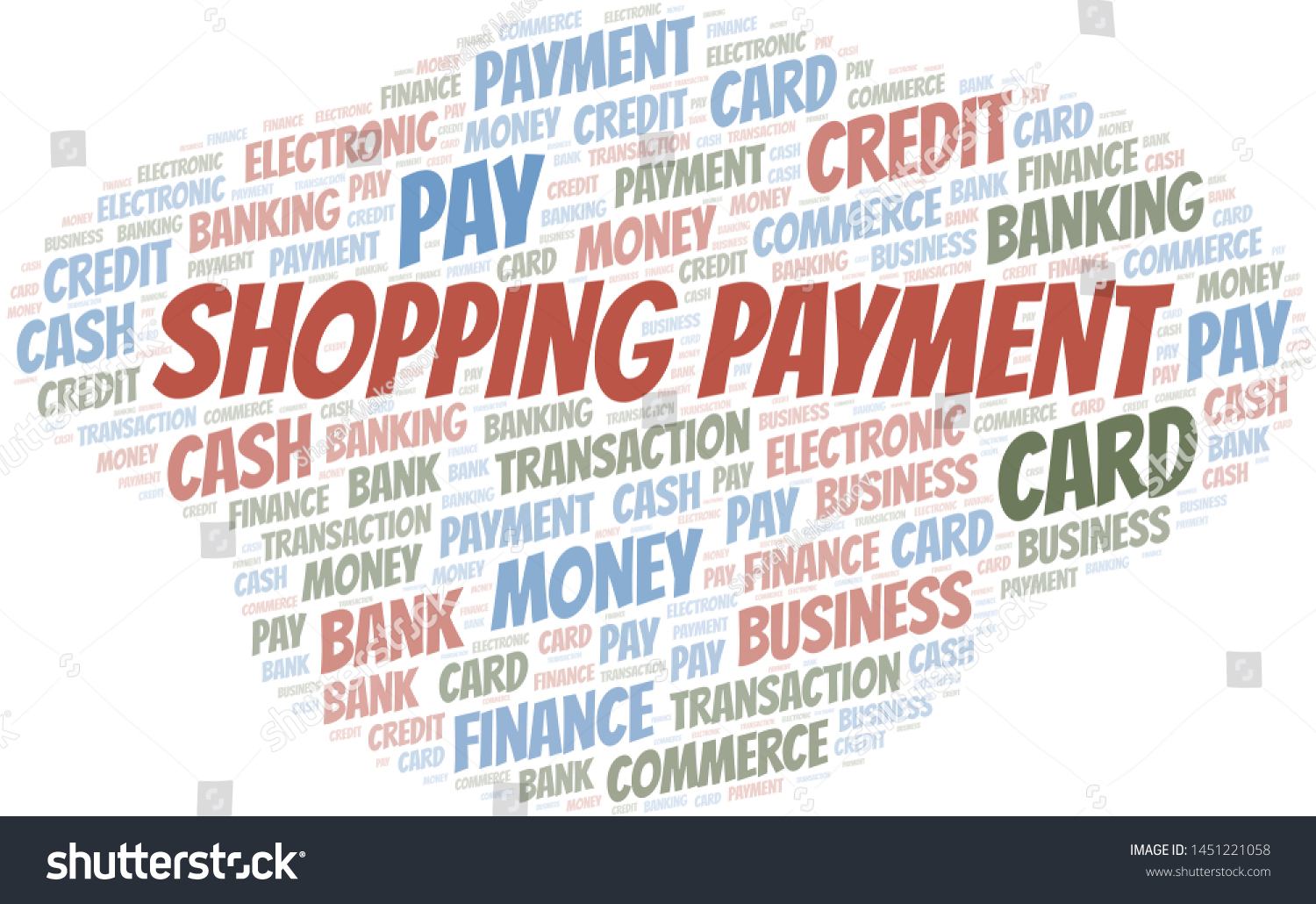 Shopping Payment Word Cloud Vector Made Stock Vector (Royalty Free ...