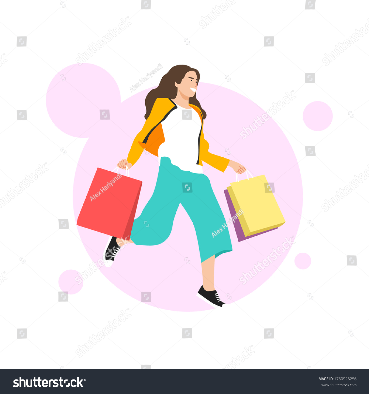 Shopping People Vector Concepts Flat Design Stock Vector (Royalty Free ...