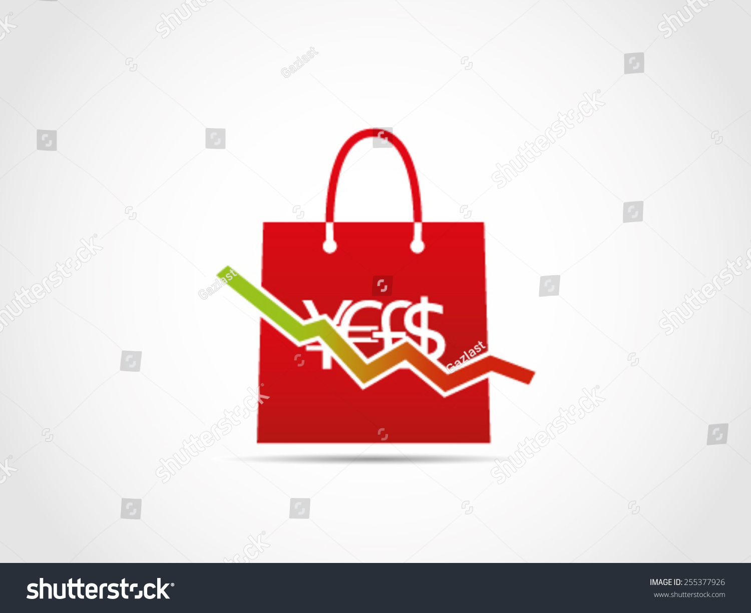 Shopping Reduction Drop Chart Stock Vector (Royalty Free) 255377926 ...