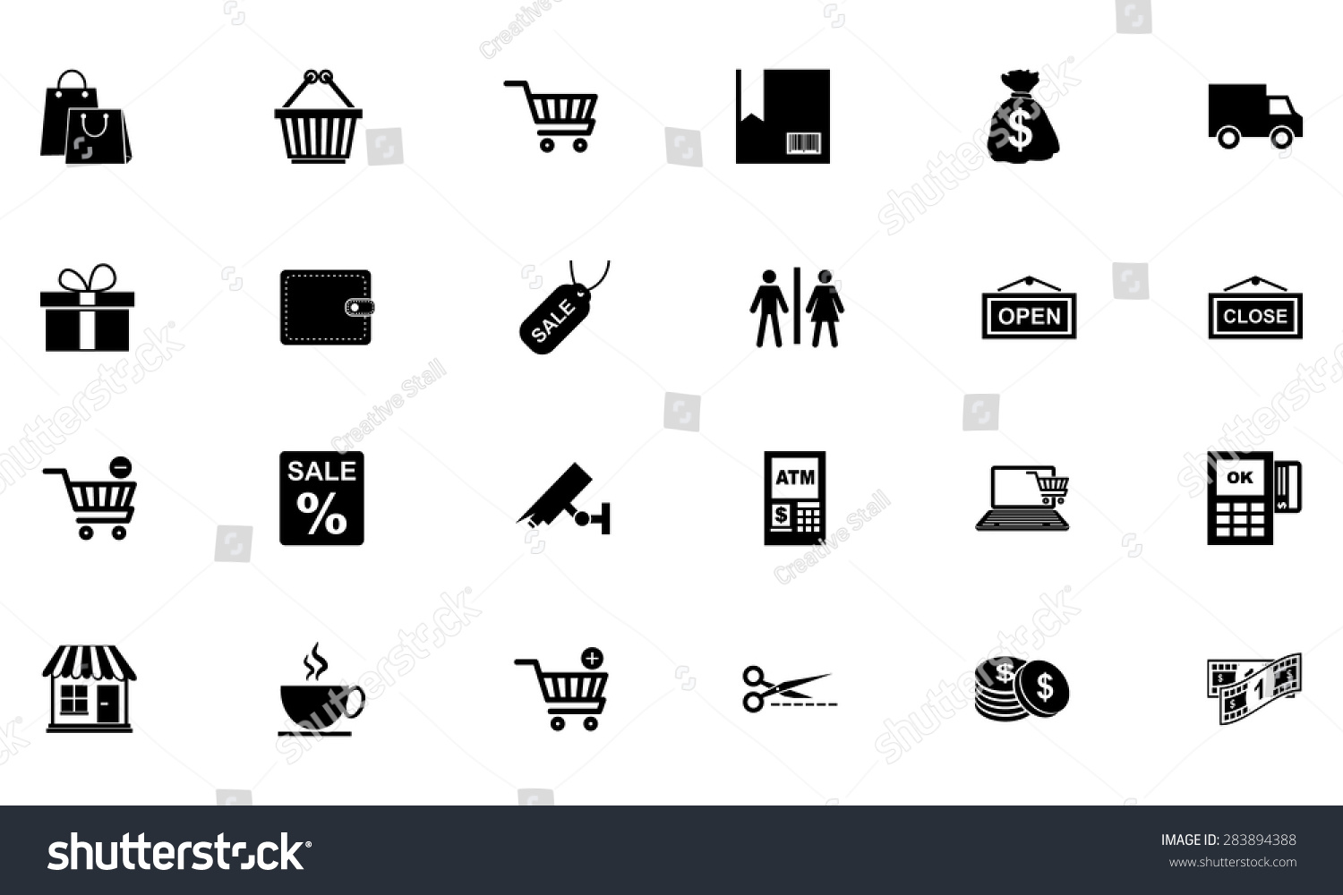 Shopping Vector Icons 1 Stock Vector (Royalty Free) 283894388 ...