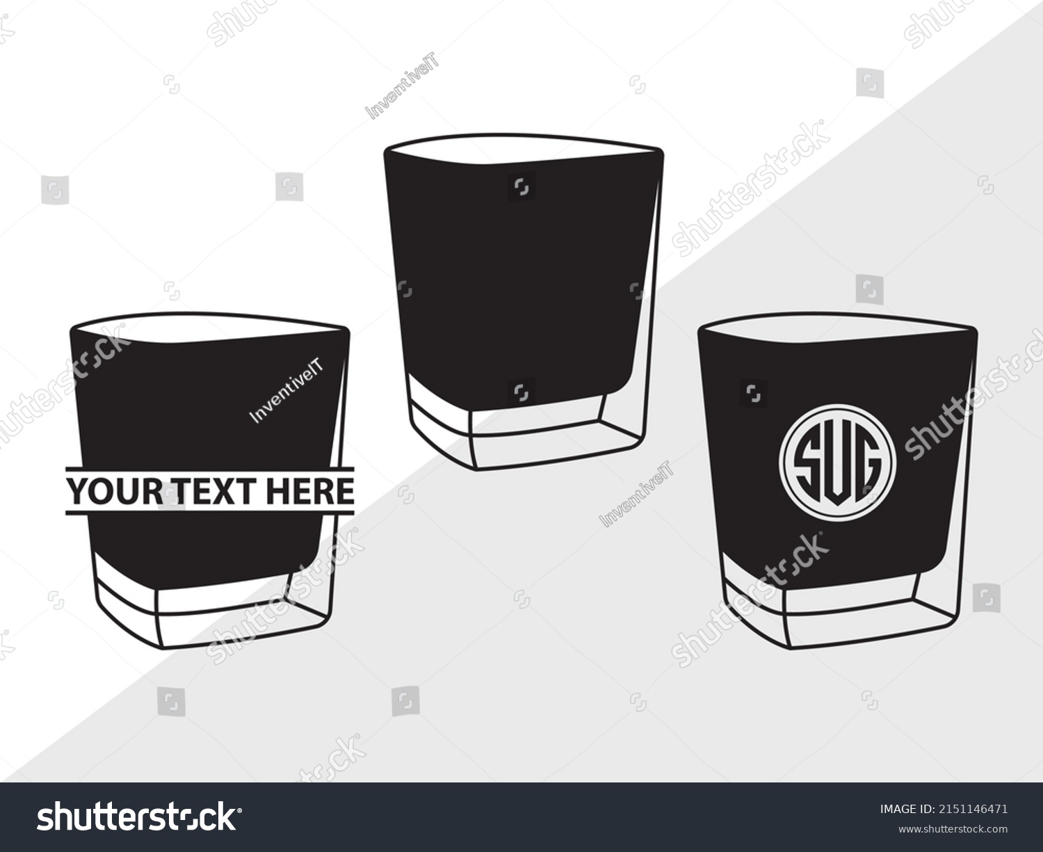 Shot Glass Monogram Printable Vector Illustration Stock Vector (Royalty ...