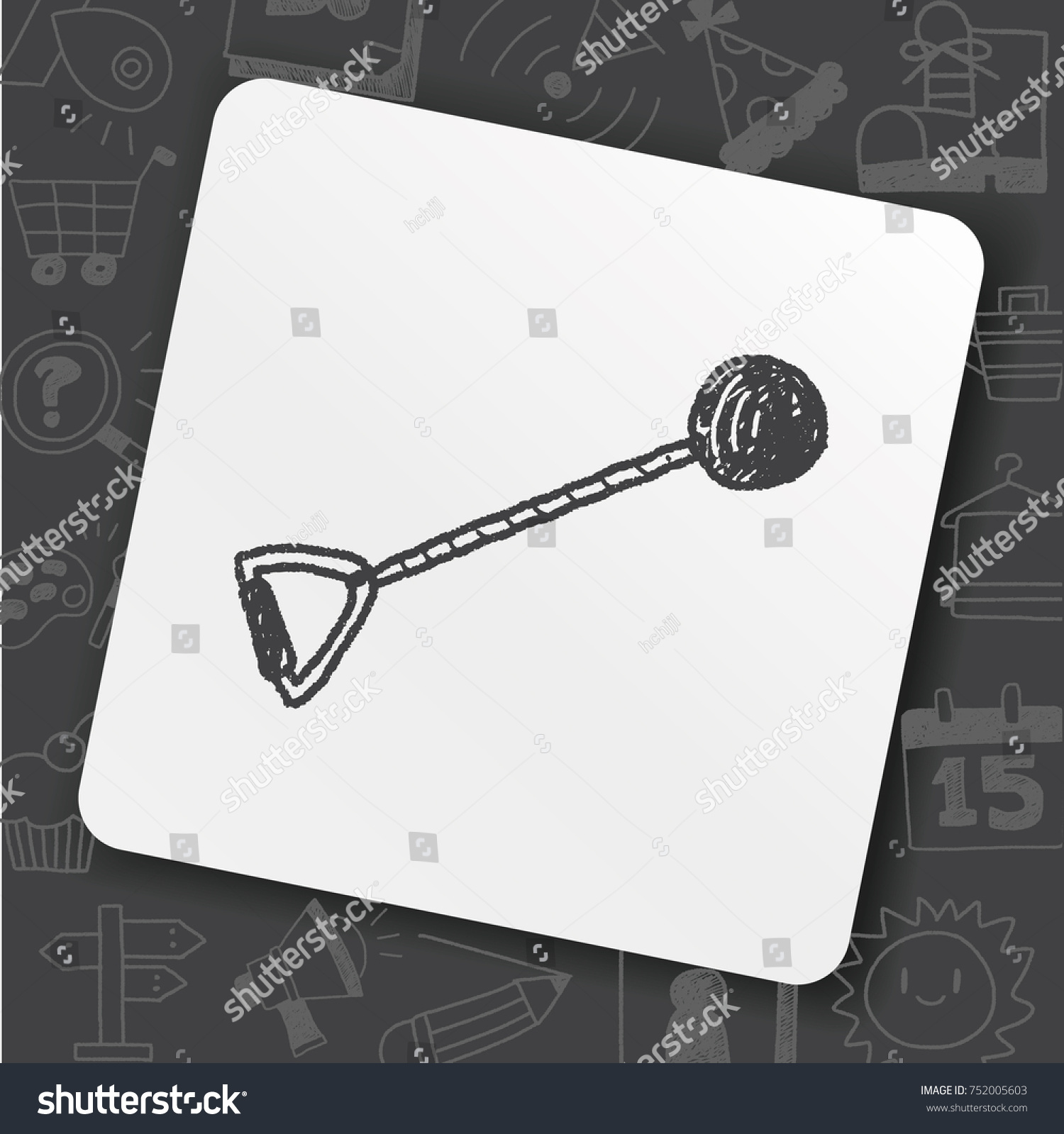 Shot Put Doodle Stock Vector (Royalty Free) 752005603