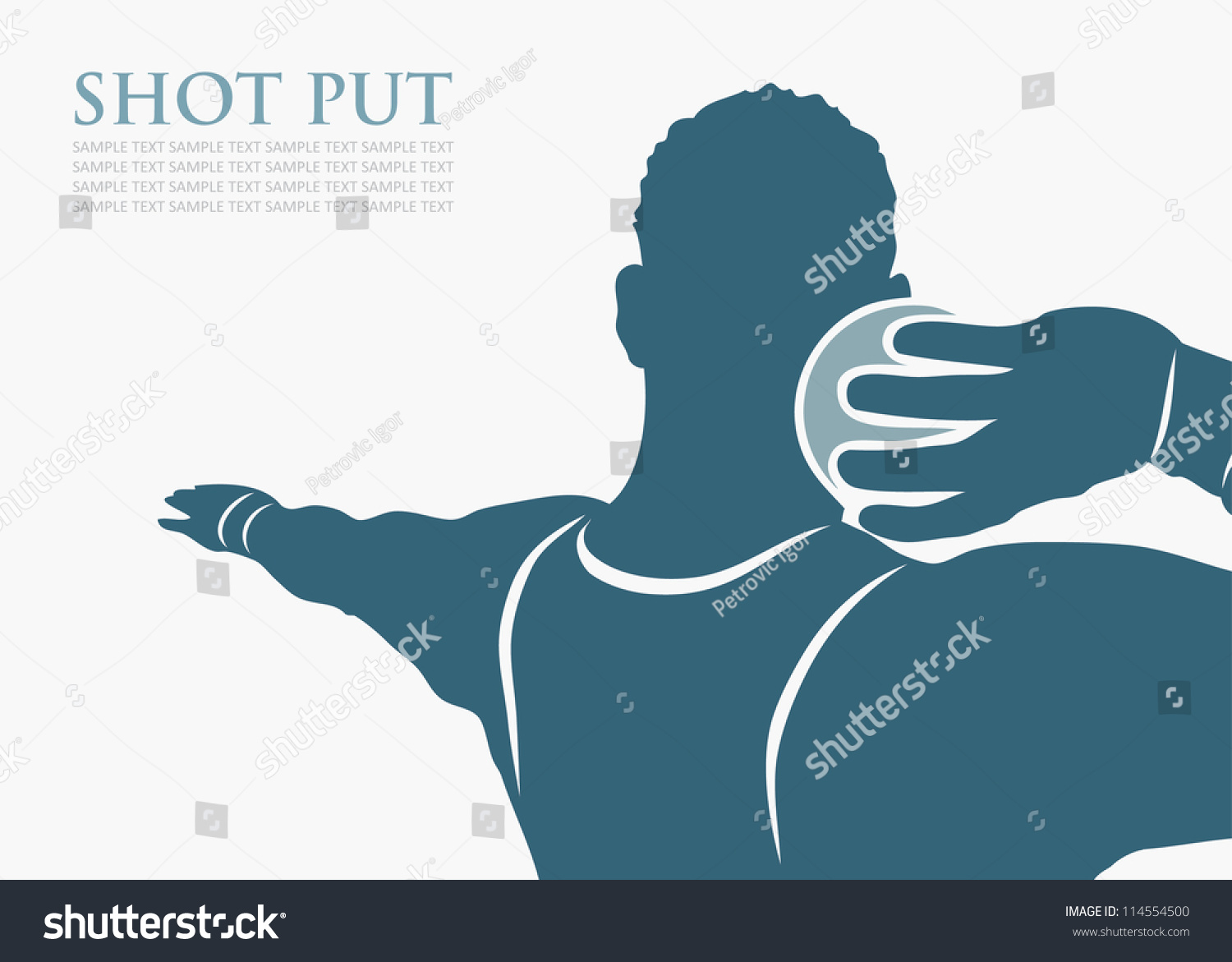 Shot Put Vector Illustration Stock Vector (Royalty Free) 114554500 ...