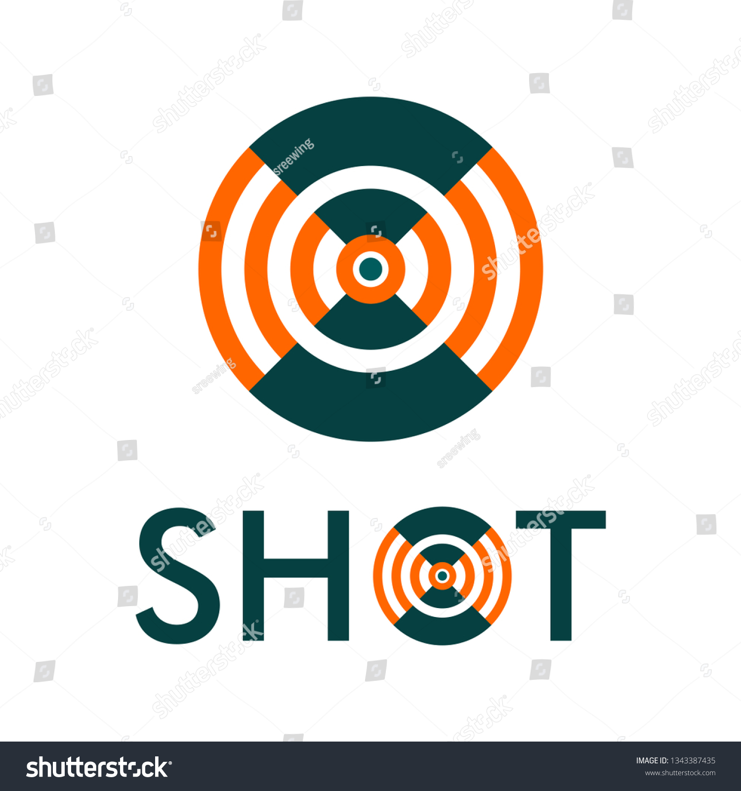 Shot Target Icon Logo Vector Illustration: vector de stock (libre de ...