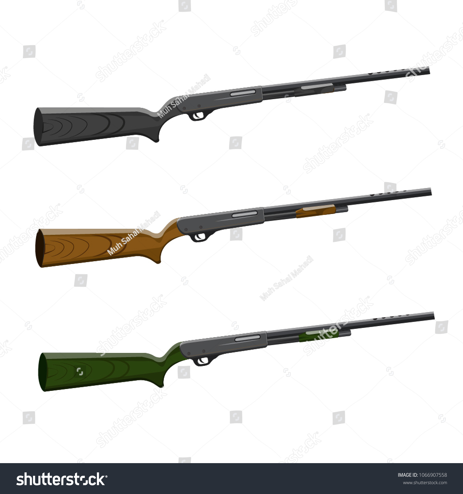Shotgun Vector Illustration Stock Vector (Royalty Free) 1066907558