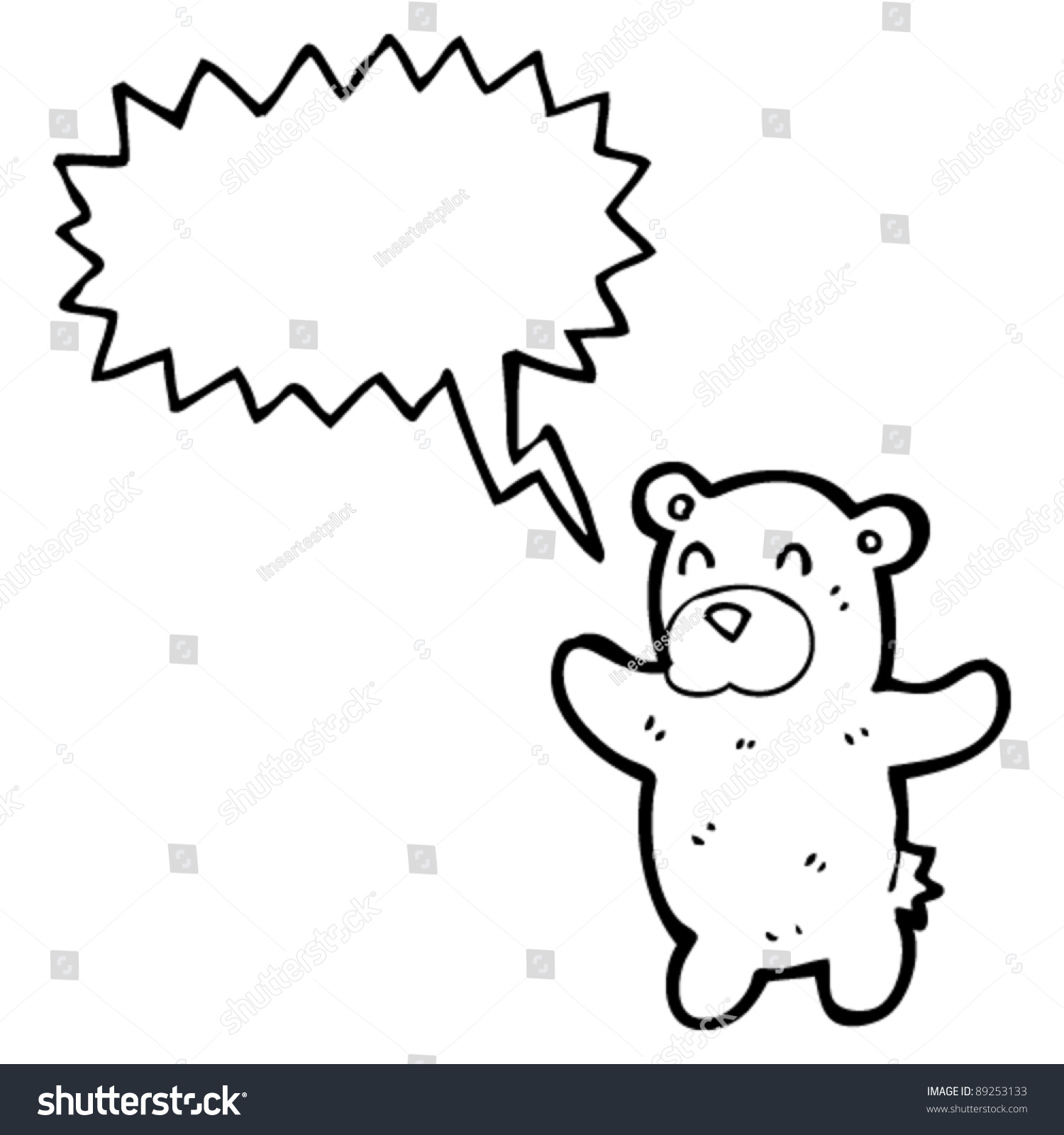 Shouting Little Bear Cartoon Stock Vector (Royalty Free) 89253133 ...