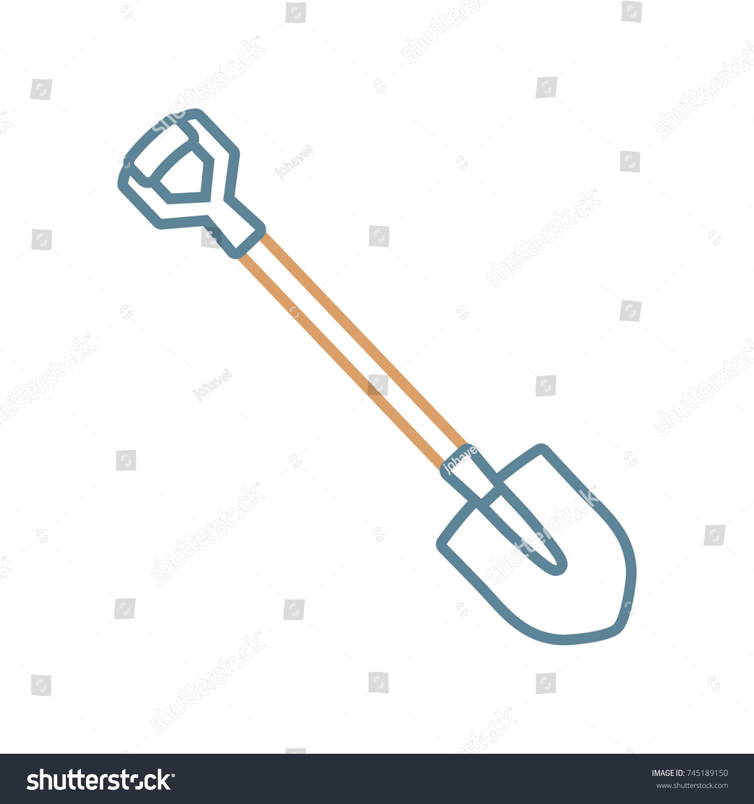 Shovel Vector Illustration Stock Vector (Royalty Free) 745189150