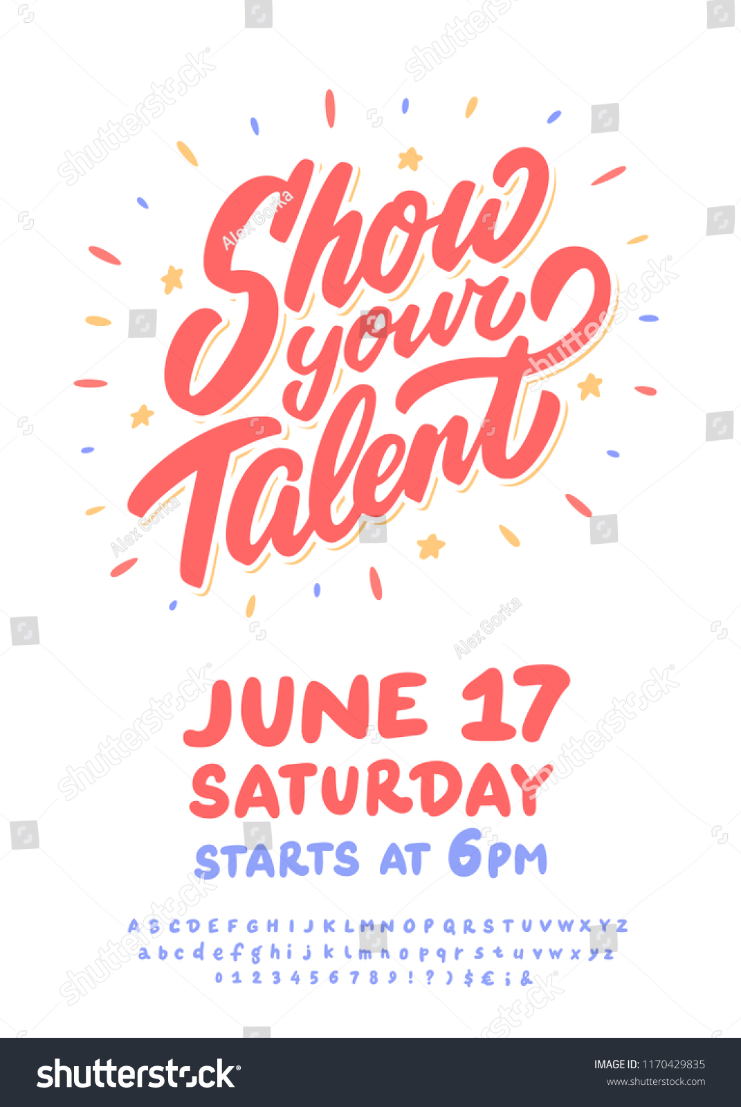Show Your Talent Vector Poster Template Stock Vector (Royalty Free ...