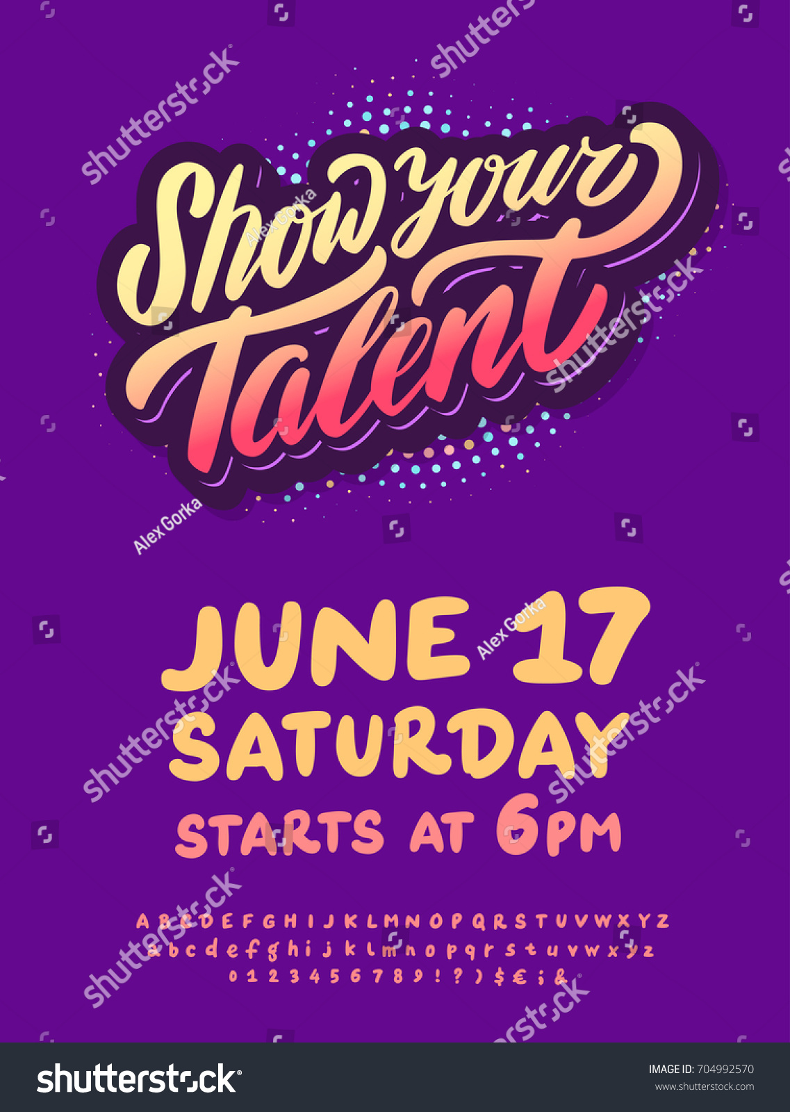 Show Your Talent Vector Poster Template: vetor stock (livre de direitos ...