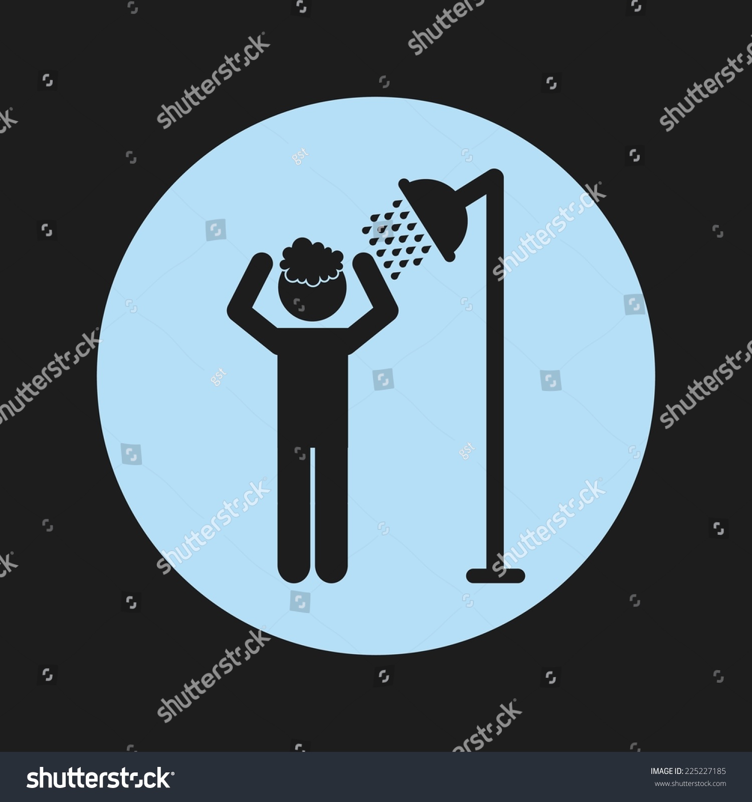 Shower Graphic Design Vector Illustration Stock Vector (Royalty Free ...