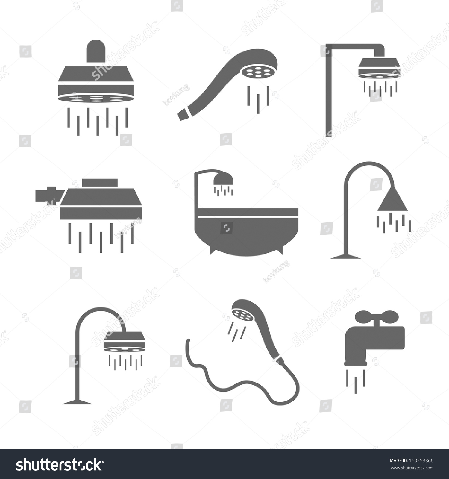 Shower Icon Stock Vector (Royalty Free) 160253366 - Shutterstock