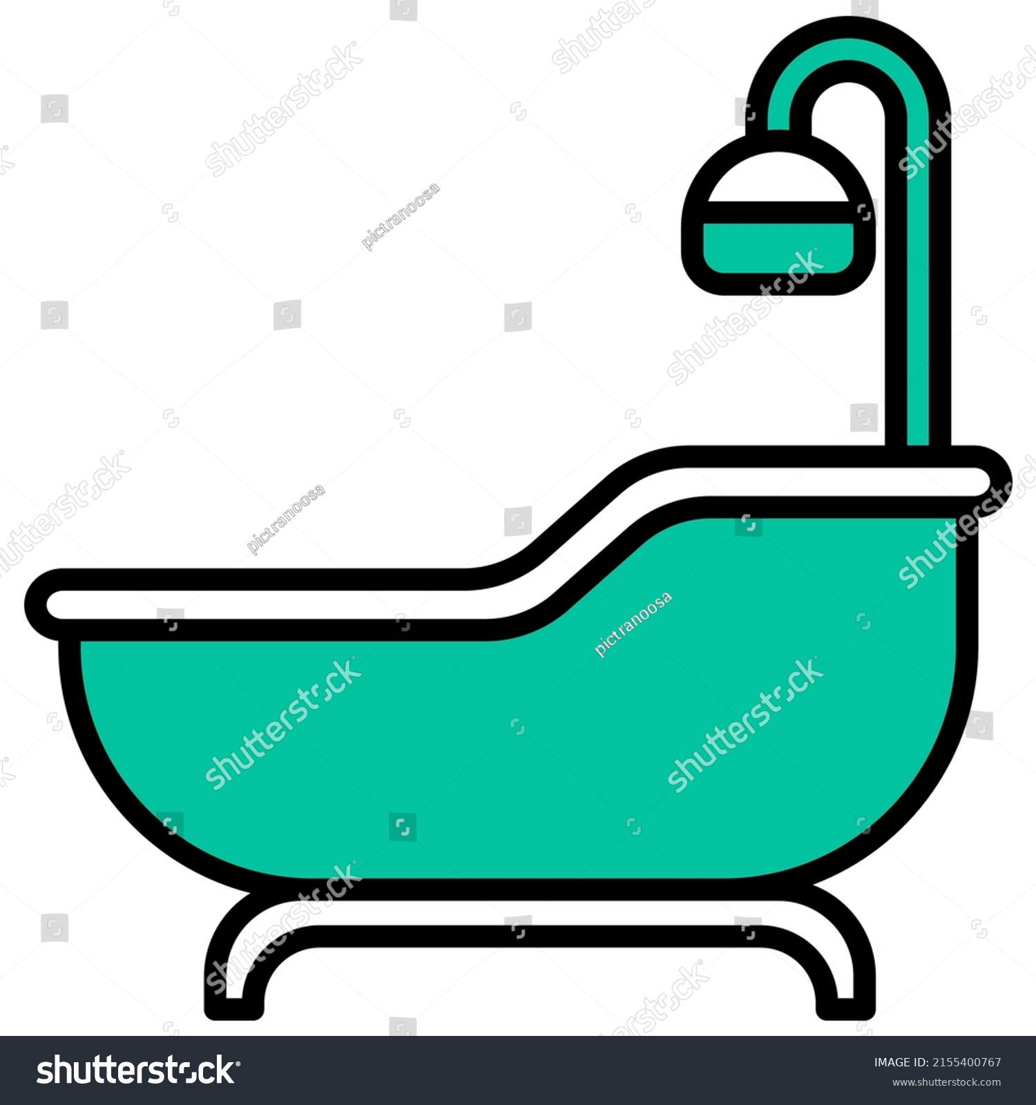 Shower Icon Transparent Background Stock Vector (Royalty Free ...