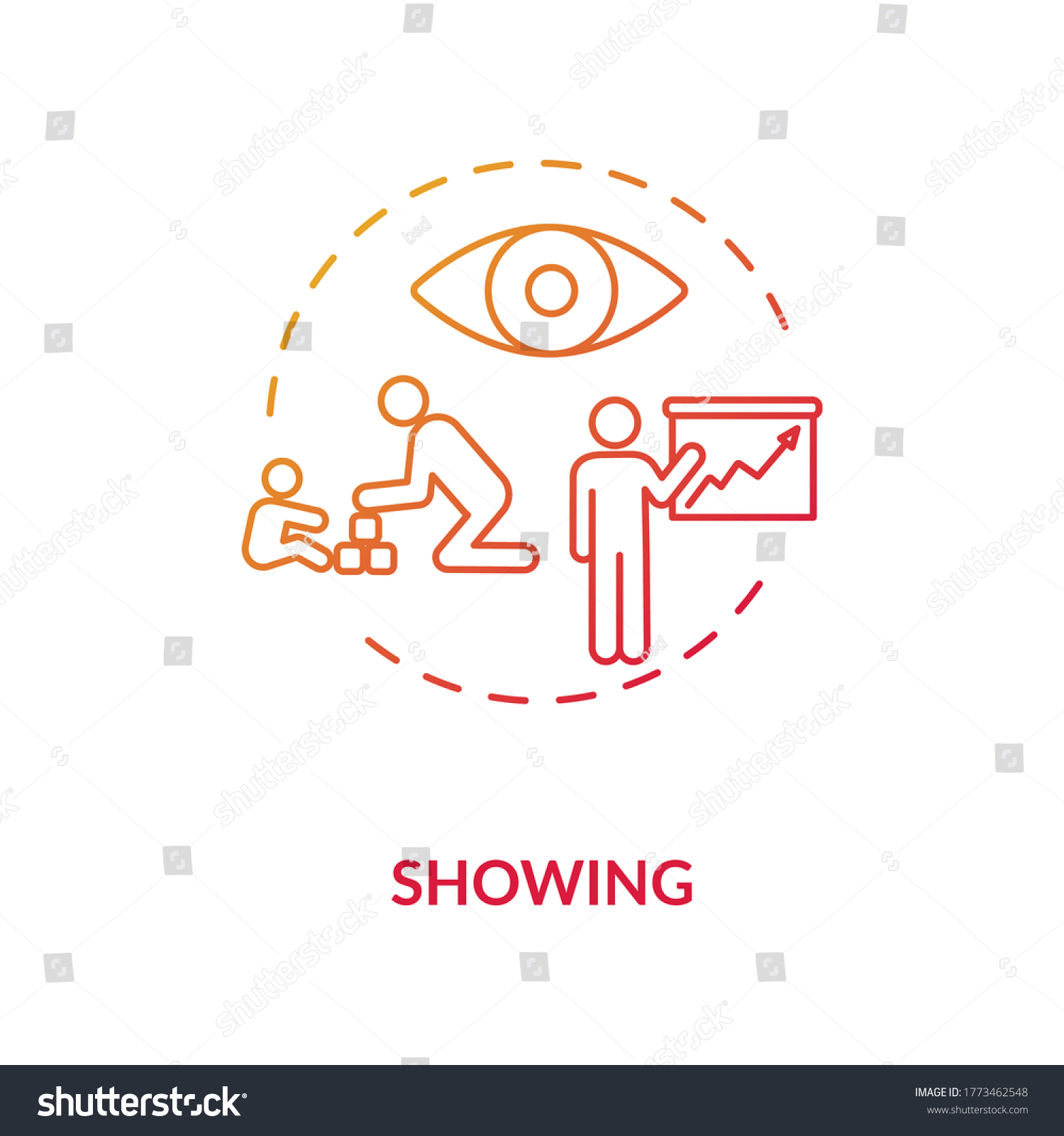 Showing Concept Icon Setting Example Students: เวกเตอร์สต็อก (ปลอดค่า ...