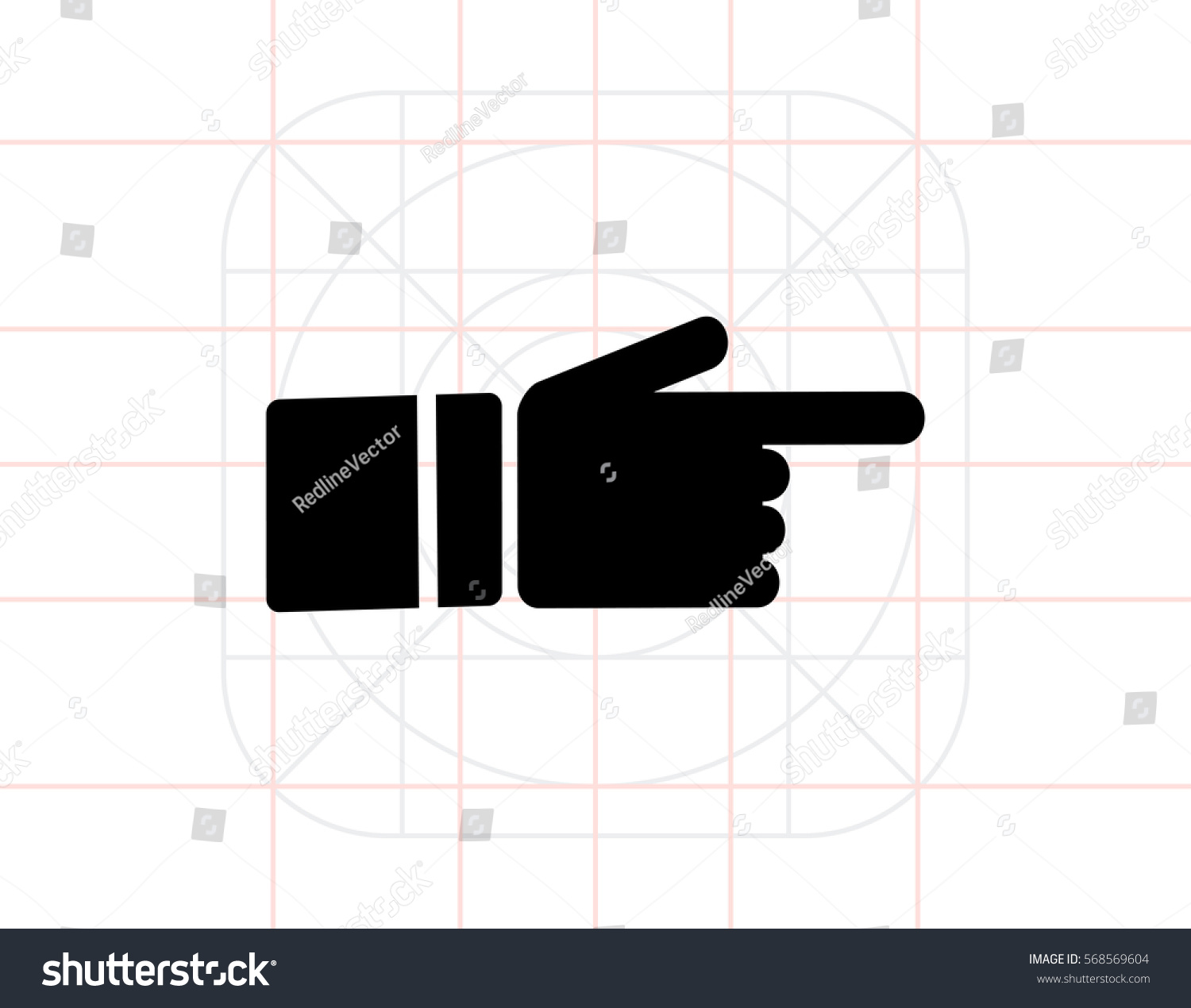 Showing Finger Simple Icon Stock Vector (Royalty Free) 568569604 ...