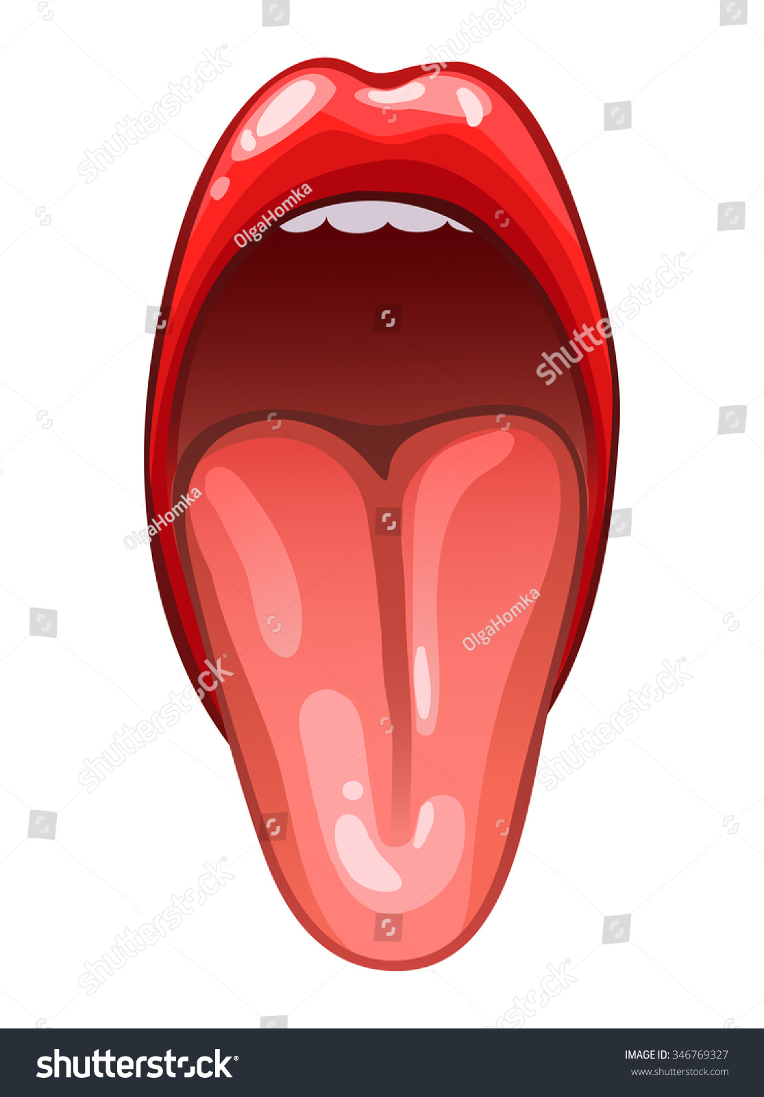 Showing Tongue Vector Stock Vector 346769327 - Shutterstock