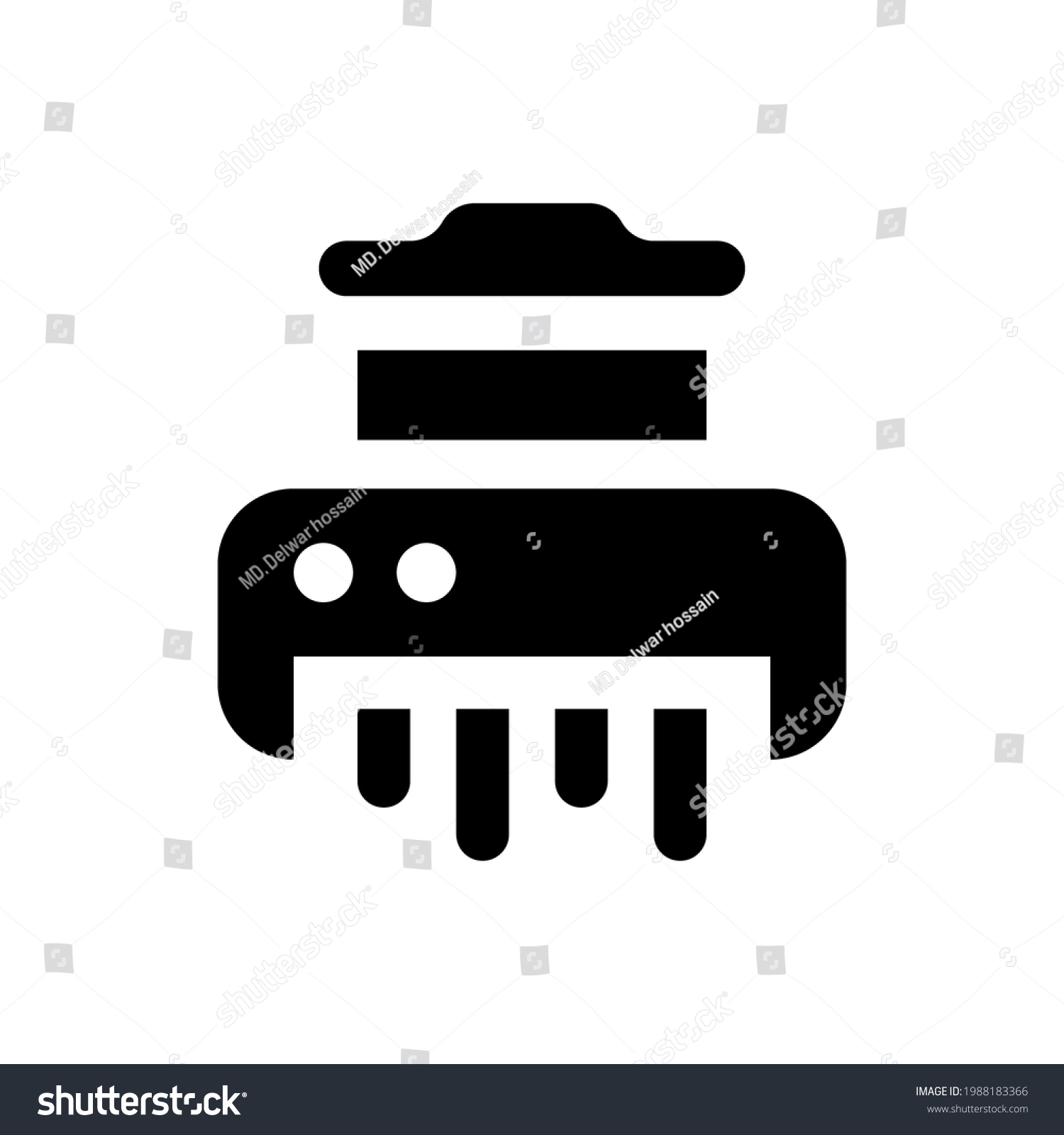 Shredder Icon Vector Eps File Stock Vector (Royalty Free) 1988183366 ...
