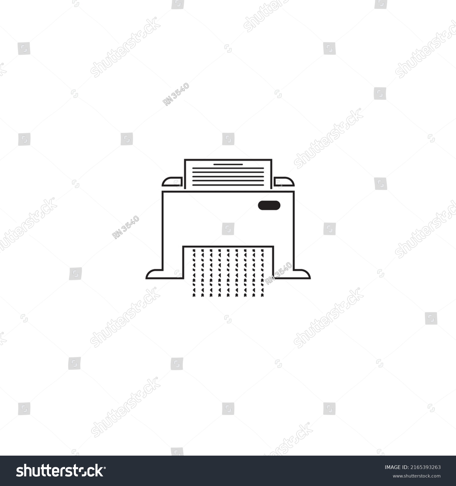 Shredder Machine Iconvector Illustration Logo Design Stock Vector ...