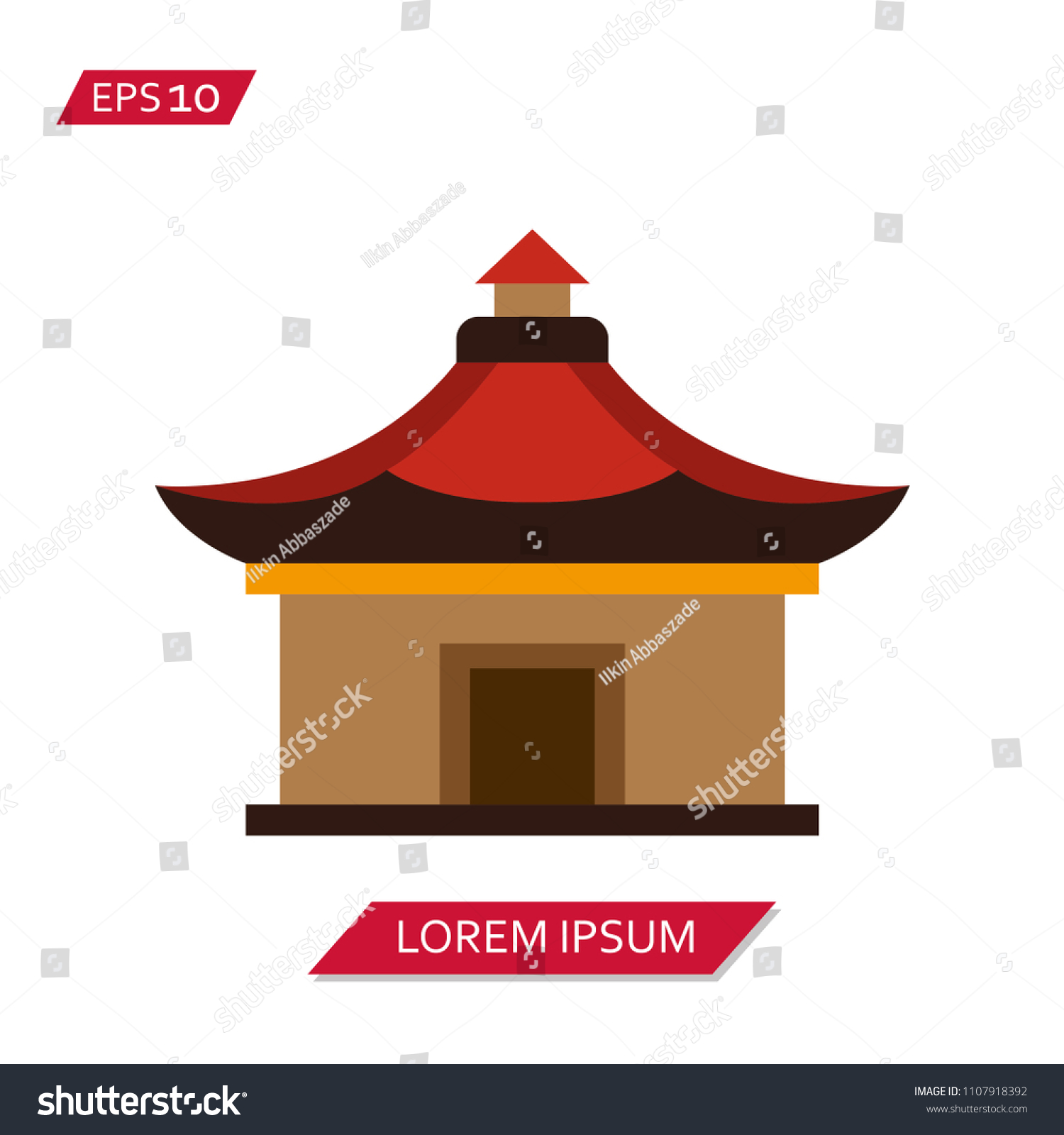 Shrine Vector Icon Symbol Stock Vector (Royalty Free) 1107918392 ...