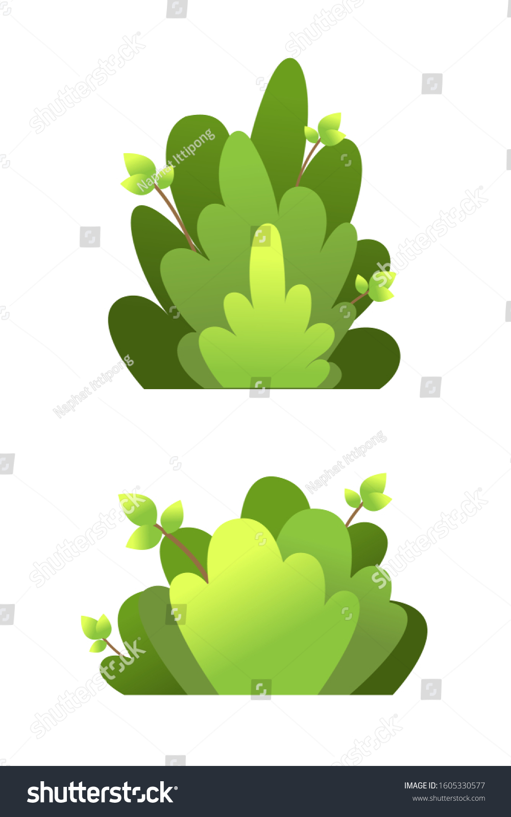 Shrubs Set Vector Illustrations Clip Art: Vector có sẵn (miễn phí bản ...