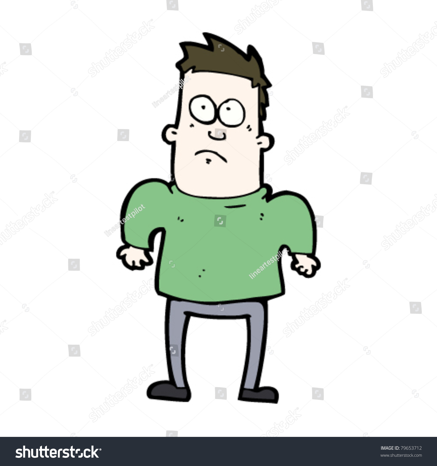 Shrugging Cartoon Man Stock Vector (Royalty Free) 79653712 | Shutterstock