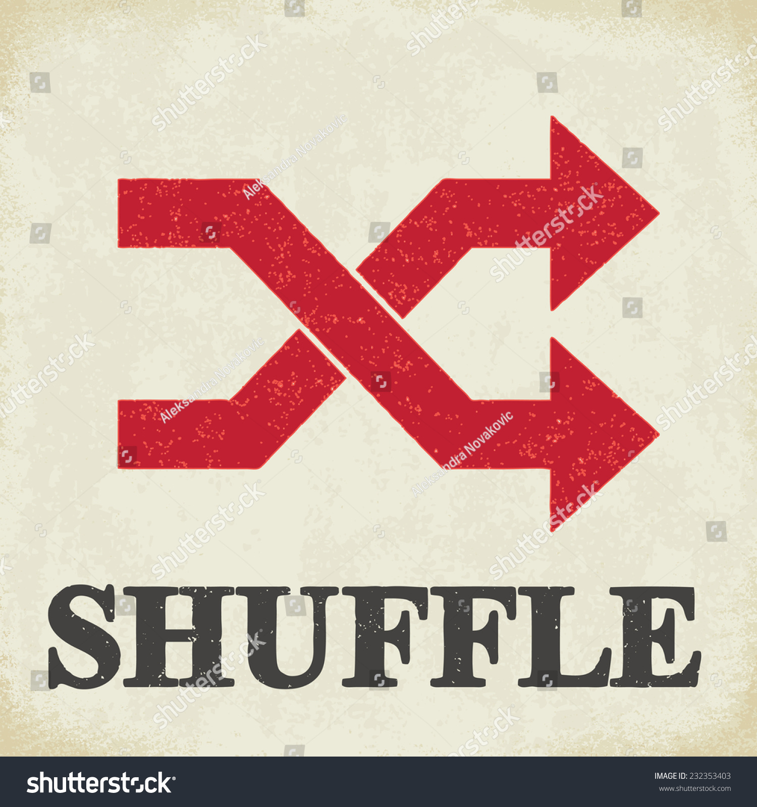 Shuffle Sign Conceptual Vector Illustration 2 Stock Vector (Royalty ...