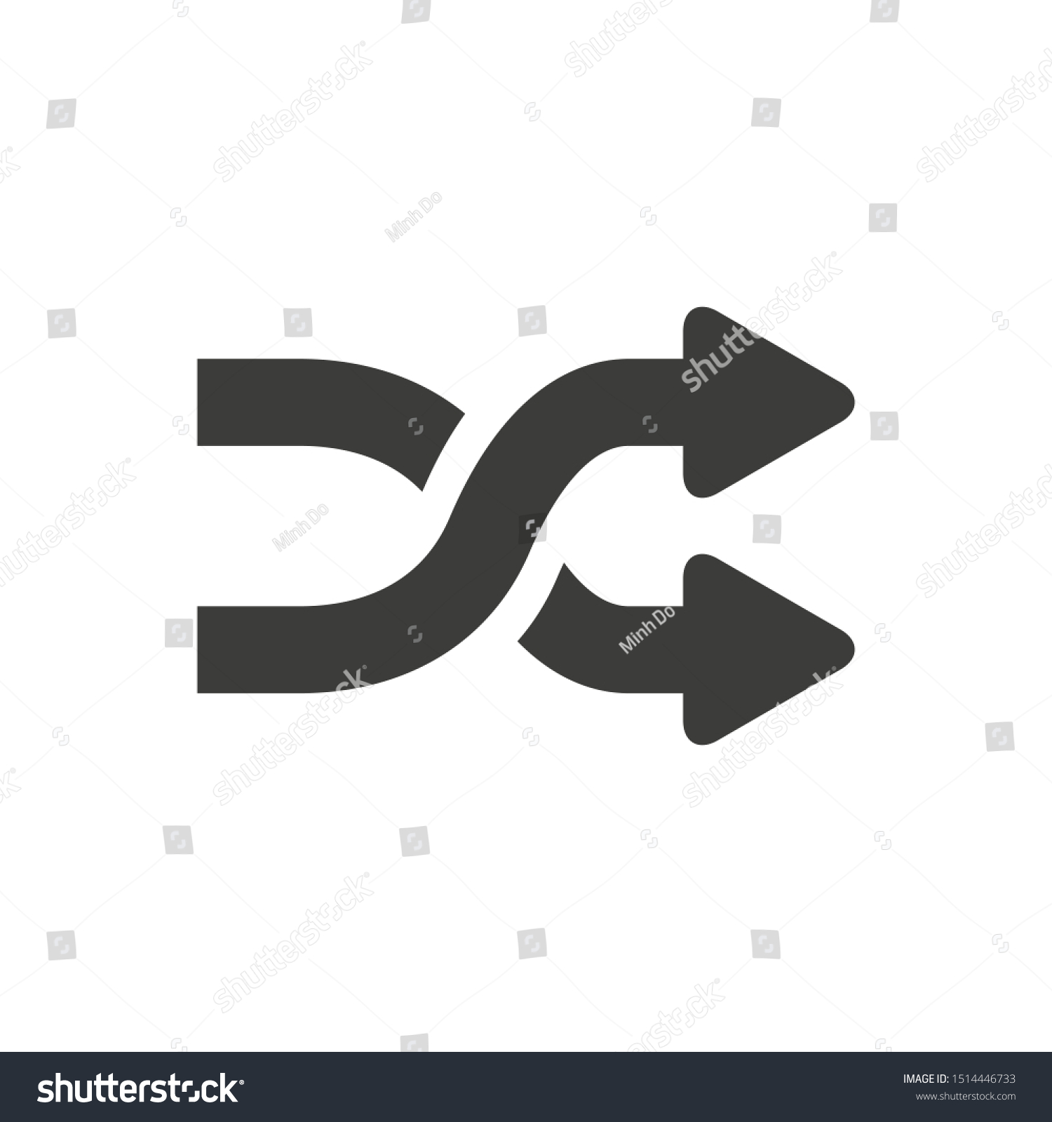 Shuffle Vector Graphics Glyph Icon Stock Vector (Royalty Free ...