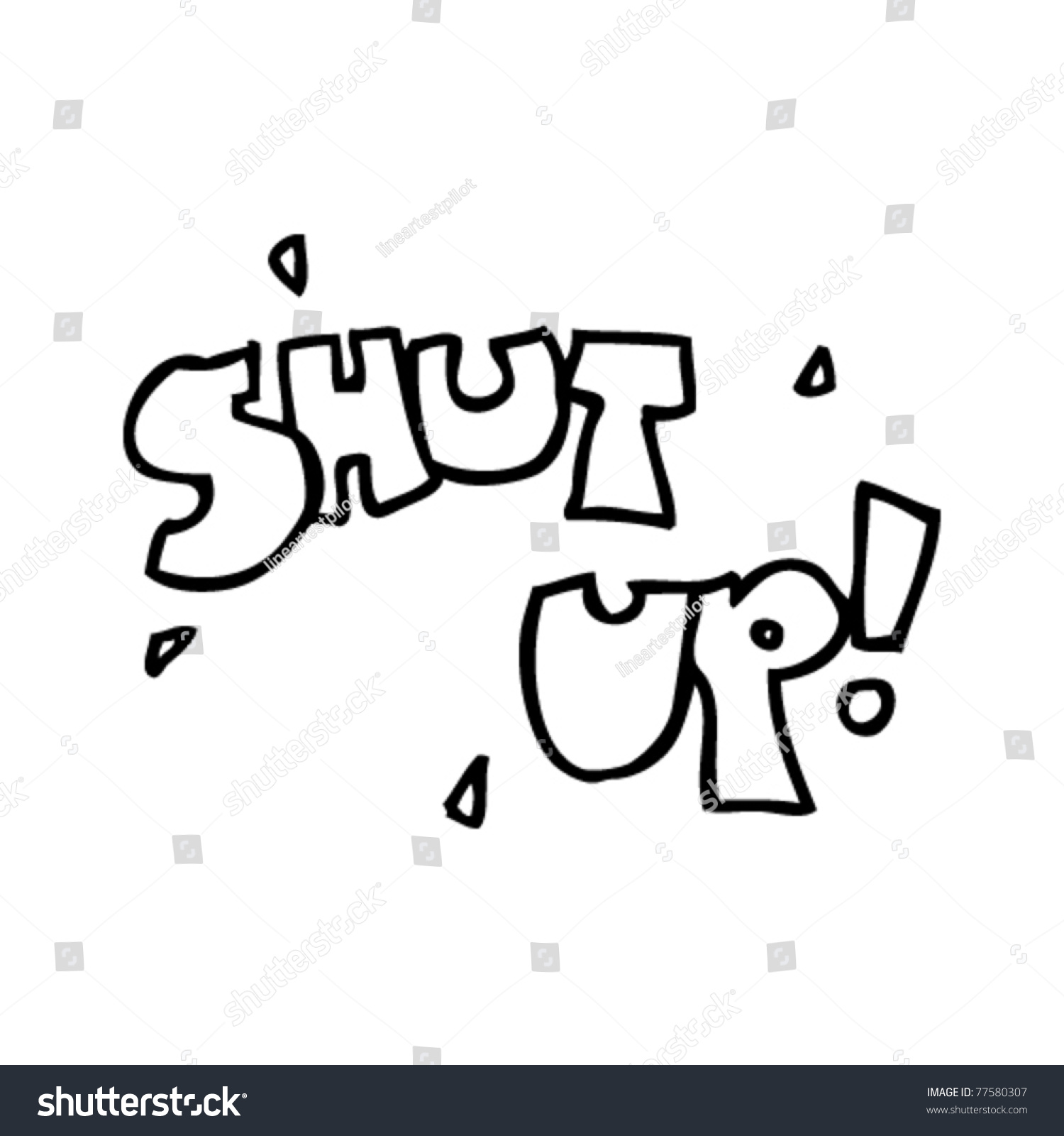 Shut Up Cartoon Stock Vector Illustration 77580307 : Shutterstock