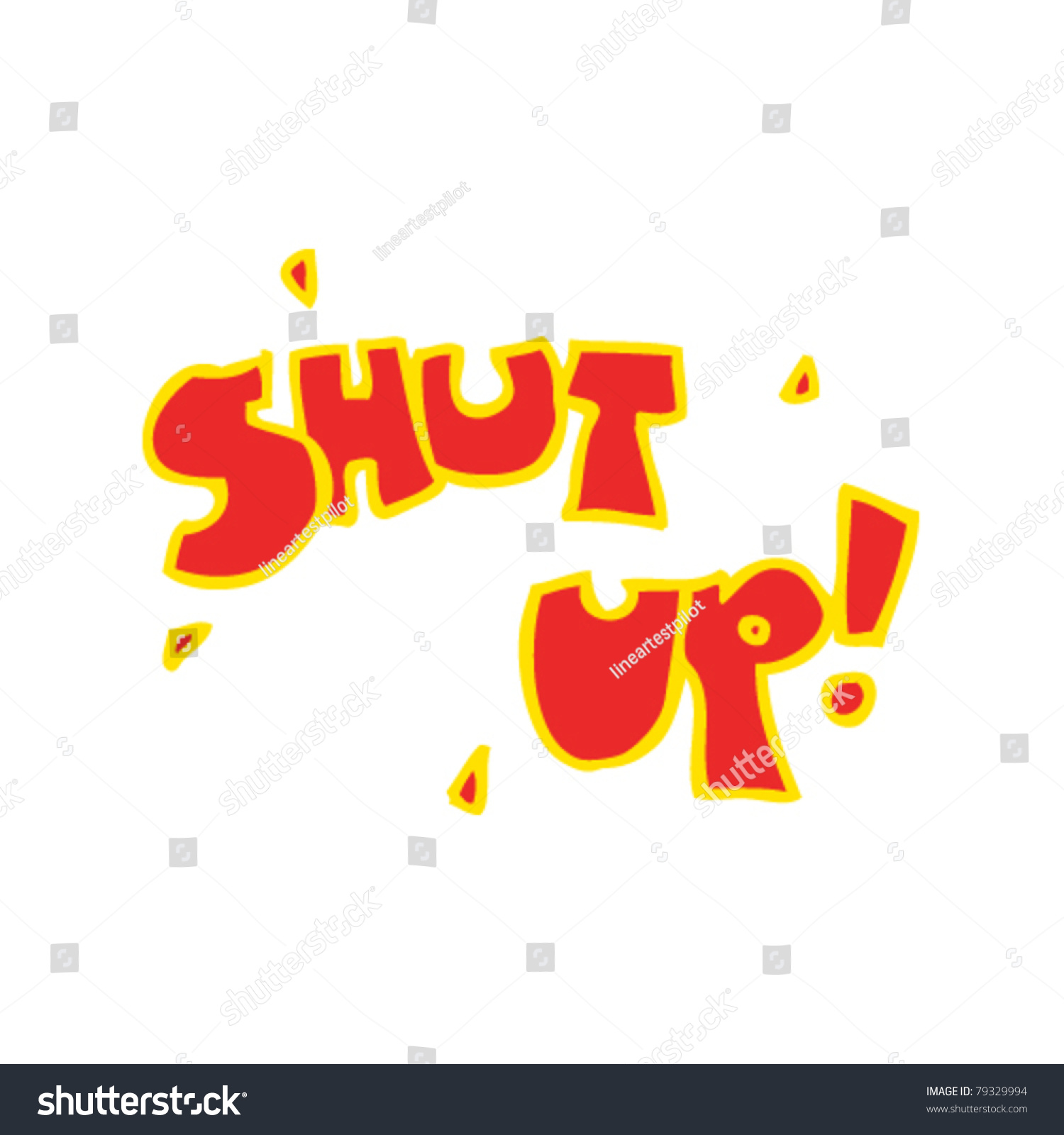 Shut Up Cartoon Stock Vector Illustration 79329994 : Shutterstock